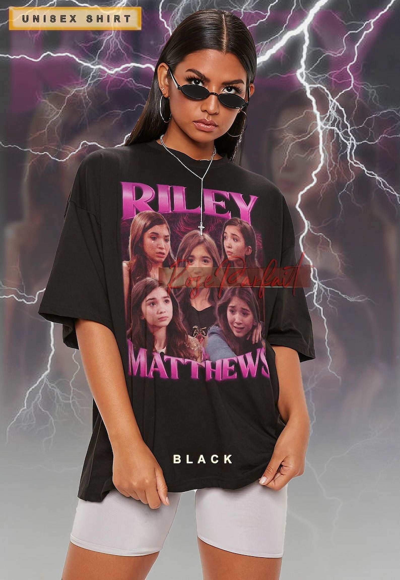 [BLACK] RILEY MATTHEWS Retro T-shirt - Riley Matthews Homage Tees ...
