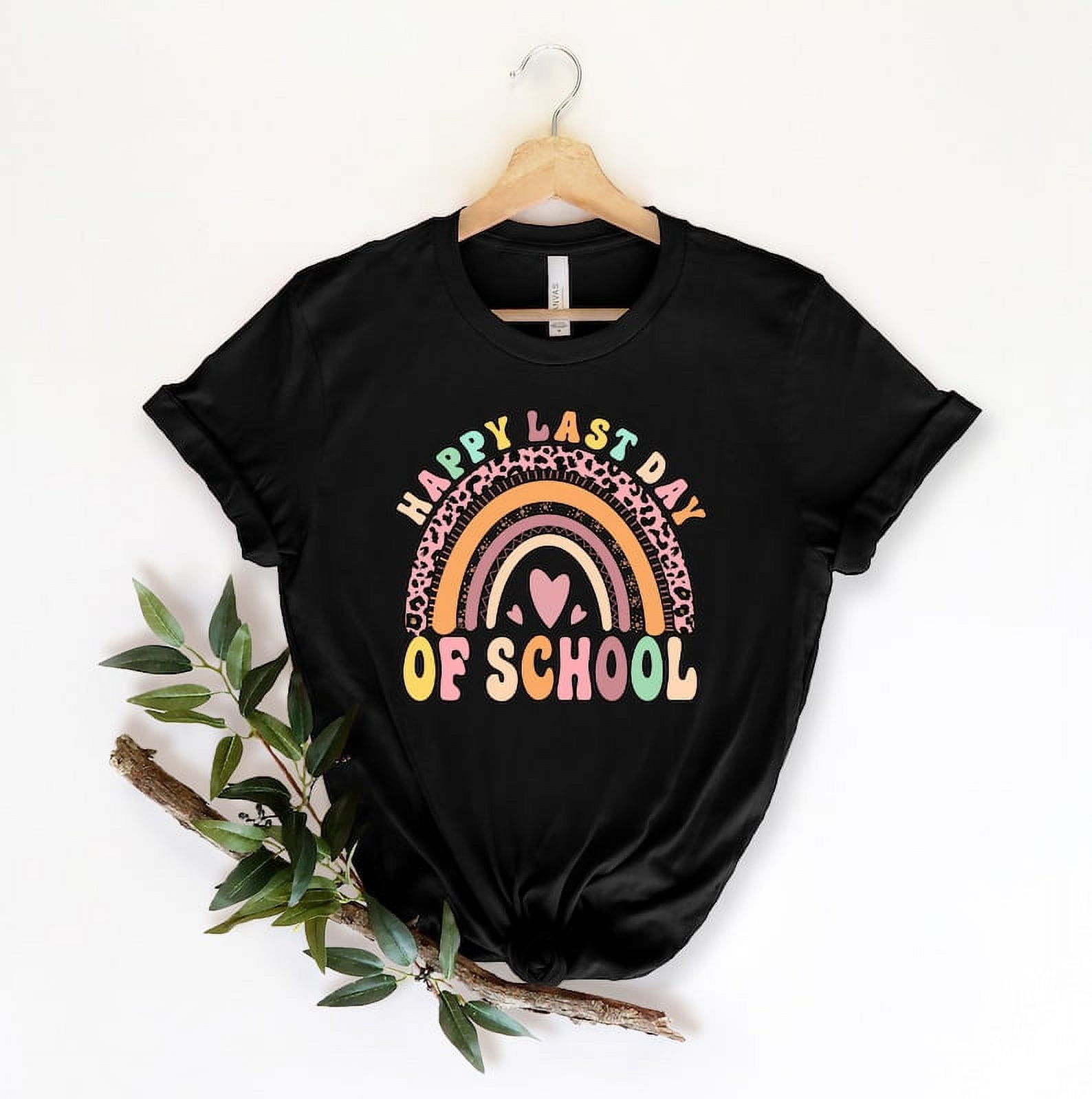 [BLACK] Rainbow Last Day of School, Hello Summer Happy Last Day of ...