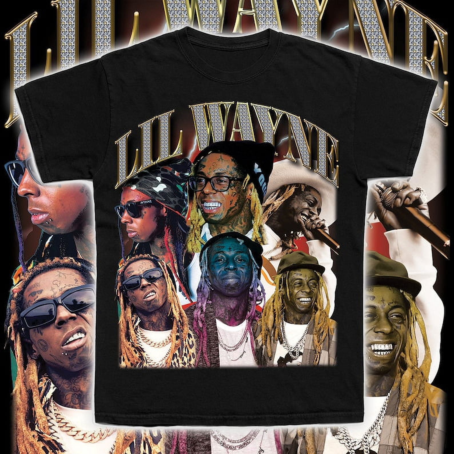 [BLACK] Ready to print, rap tee , Lil Wayne , vintage bootleg rap tee ...