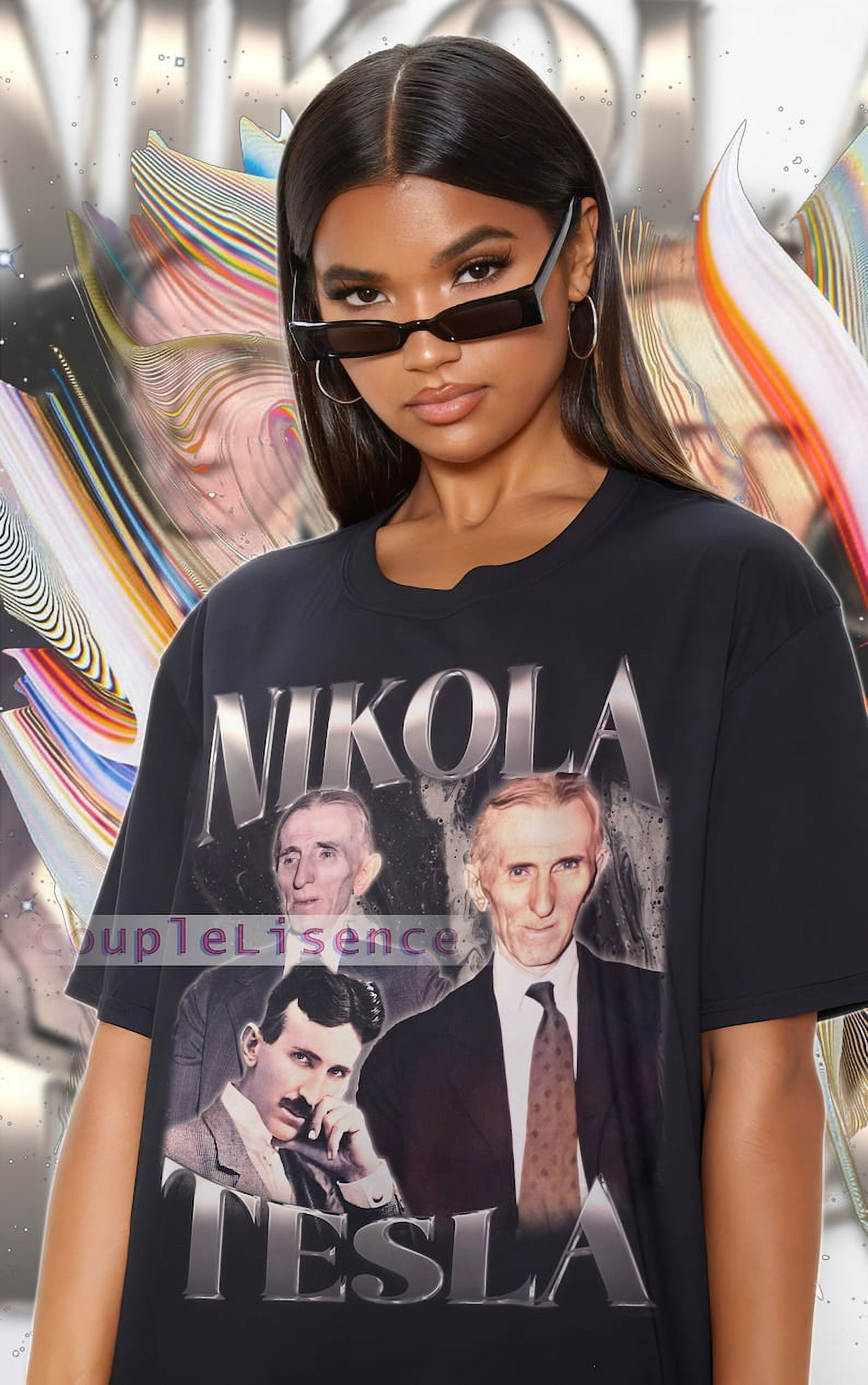 [BLACK] Retro Actor NIKOLA TESLA Vintage Shirt | Nikola Tesla Homage ...