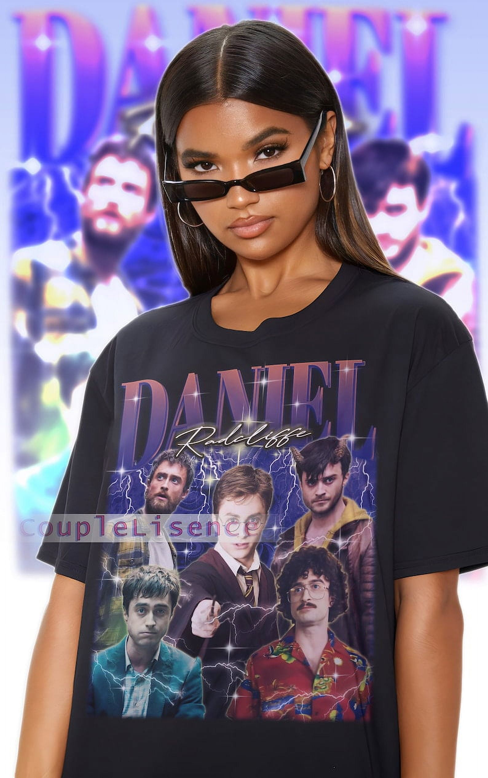 [BLACK] Retro DANIEL RADCLIFFE Vintage | Daniel Radcliffe Homage Tees ...