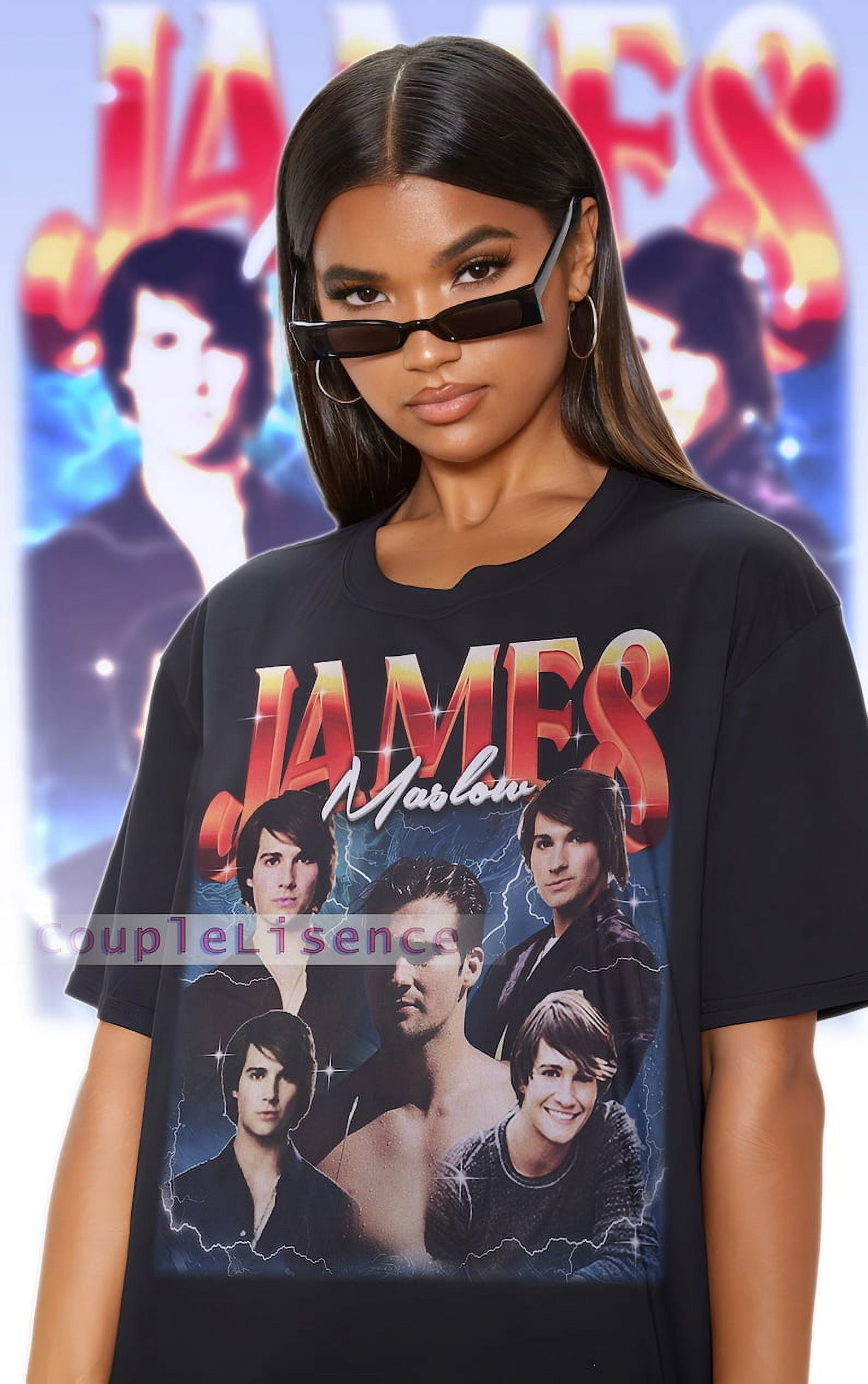 [BLACK] Retro JAMES MASLOW Vintage Shirt, James Maslow Homage Actor ...