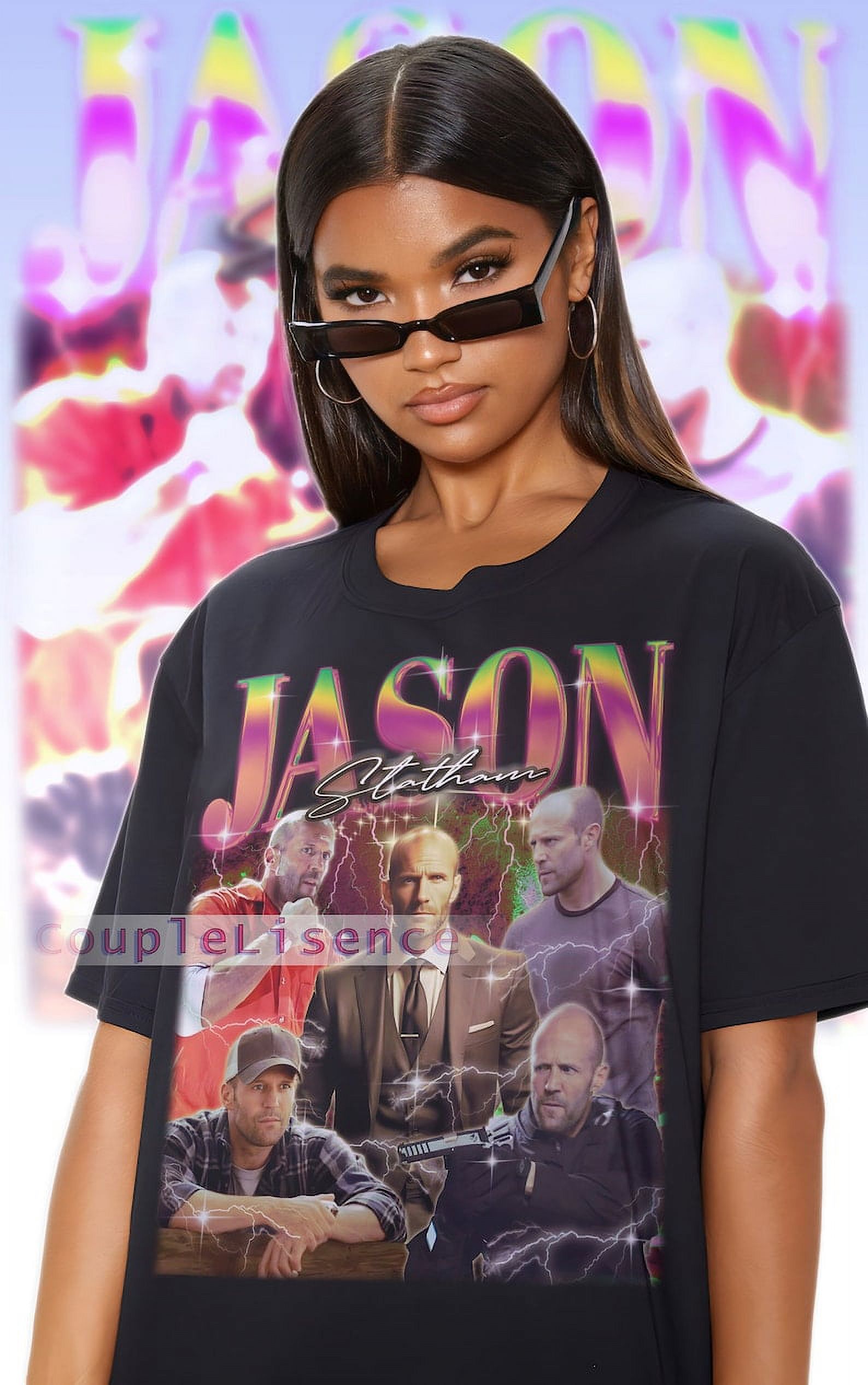 [BLACK] Retro JASON STATHAM Vintage Shirt, Jason Statham Homage Actor ...