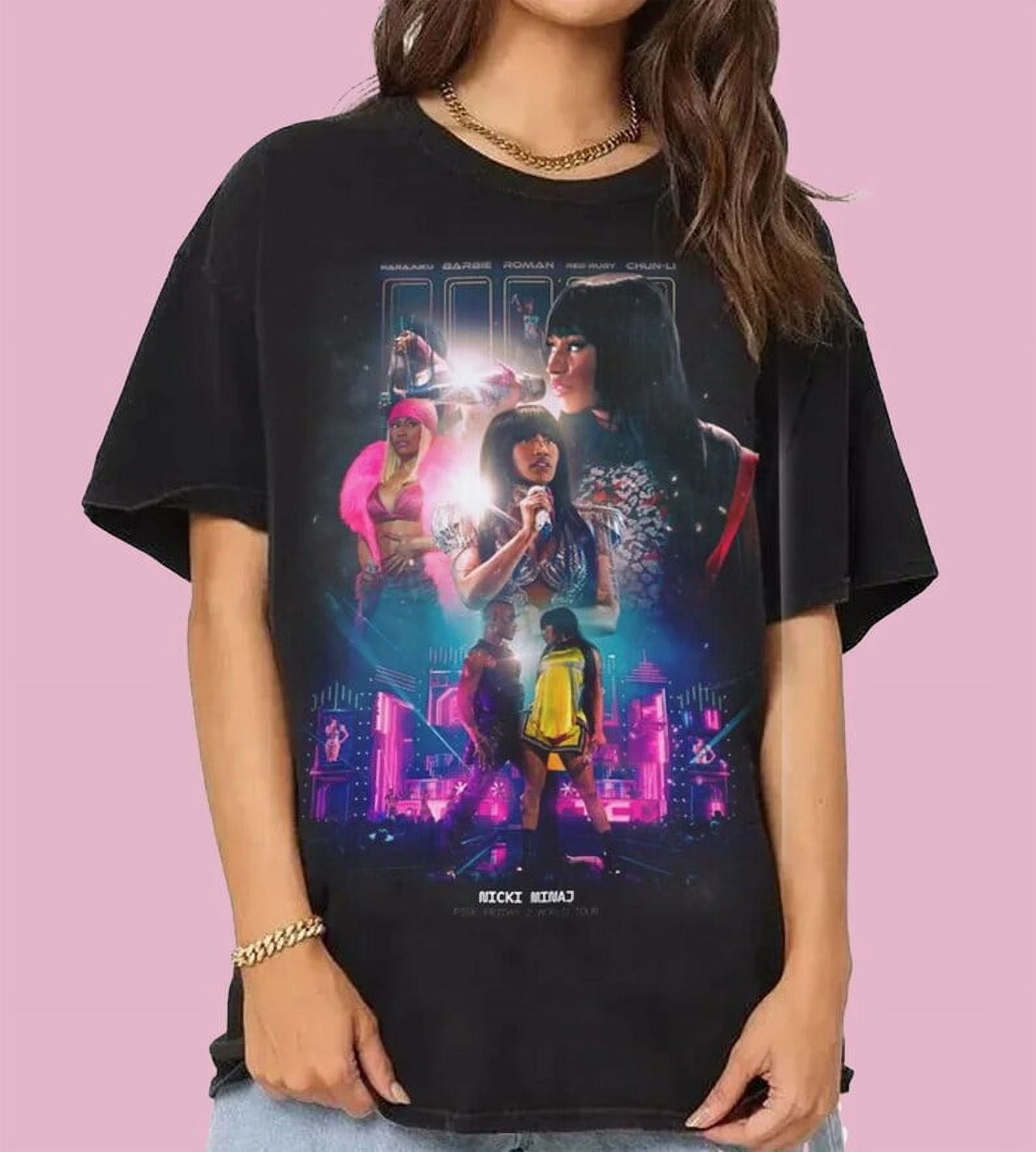 [BLACK] Retro Nicki Minaj T-shirt - Walmart.com