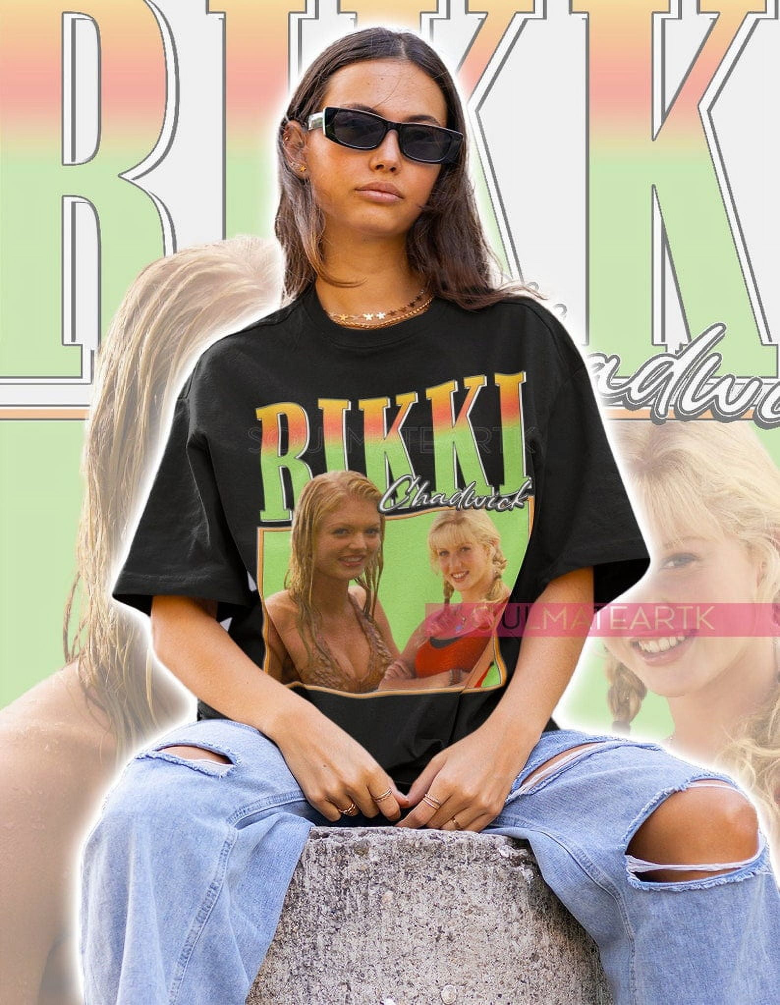 [BLACK] Retro Rikki Chadwick Shirt, Just Add Water Vintage Tshirt ...