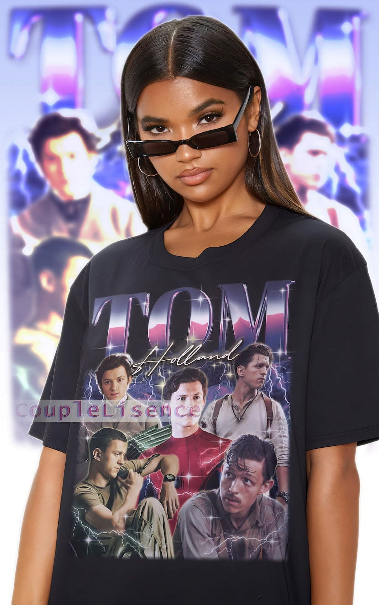 [BLACK] Retro TOM HOLLAND Vintage Shirt | Tom Holland Homage Fan Tees ...