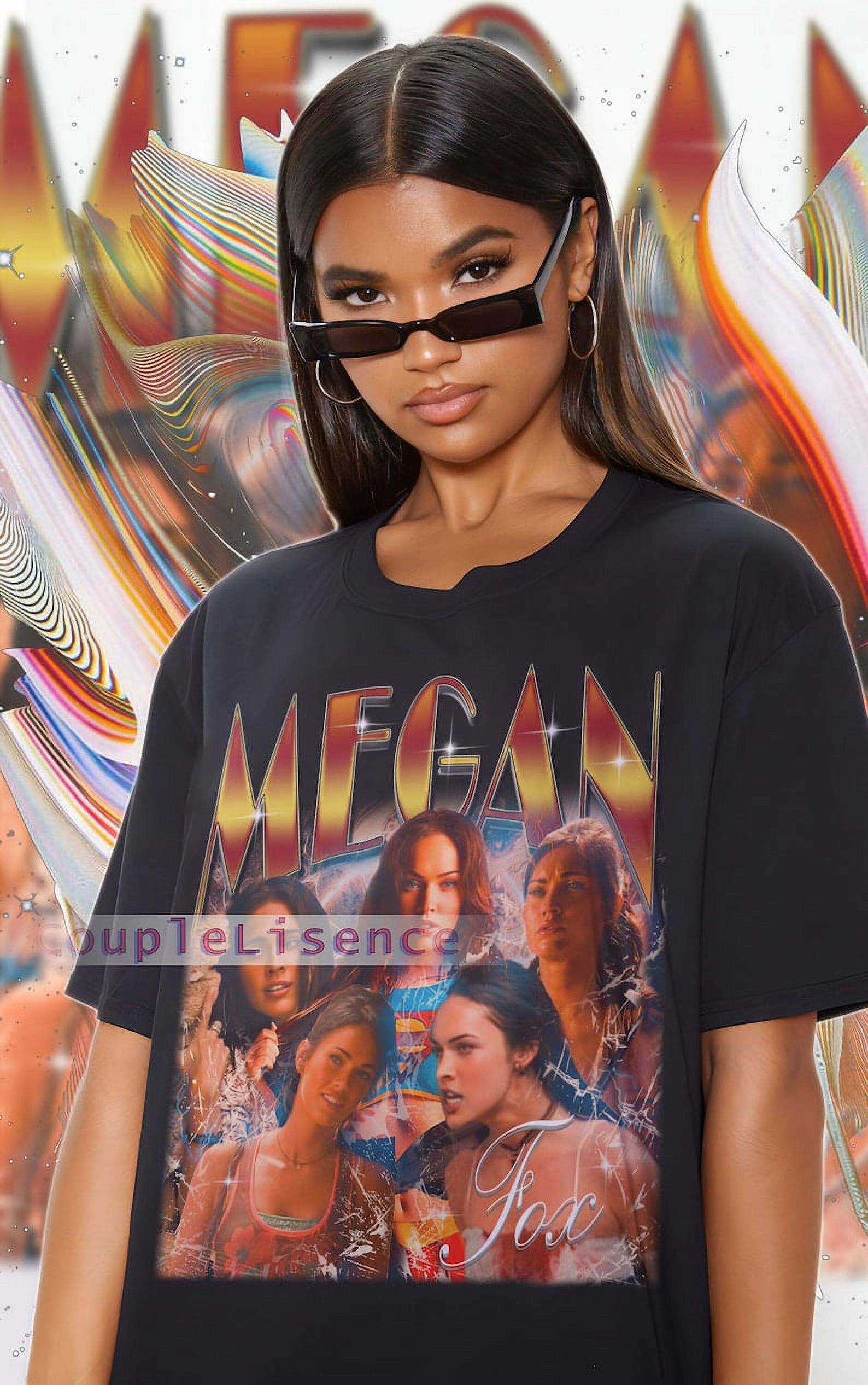 [BLACK] Retro TV Character MEGAN FOX Vintage Shirt | Megan Fox Homage ...