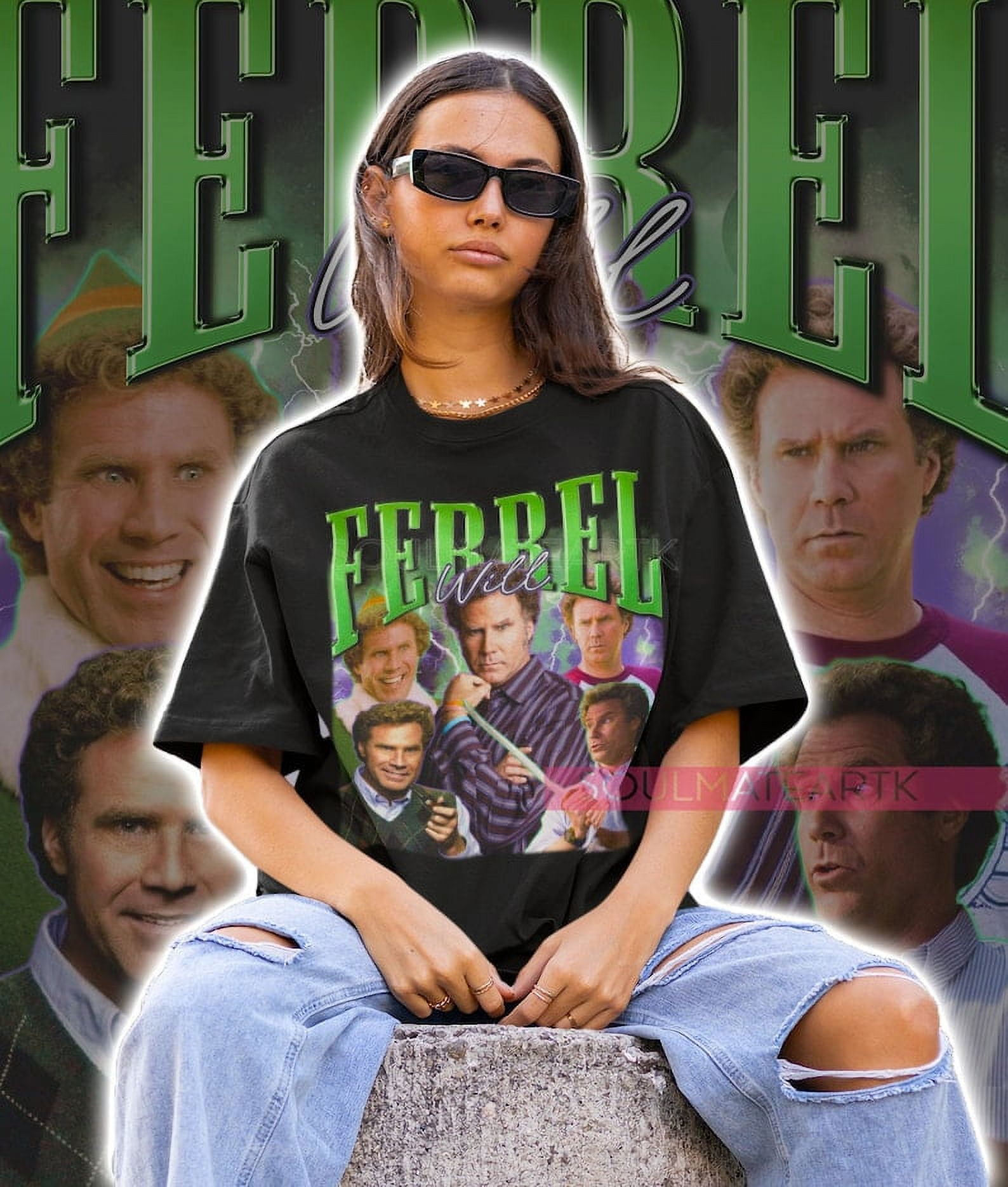 [BLACK] Retro Will Ferrell Shirt, Vintage Will Ferrell Tshirt, Bootleg ...