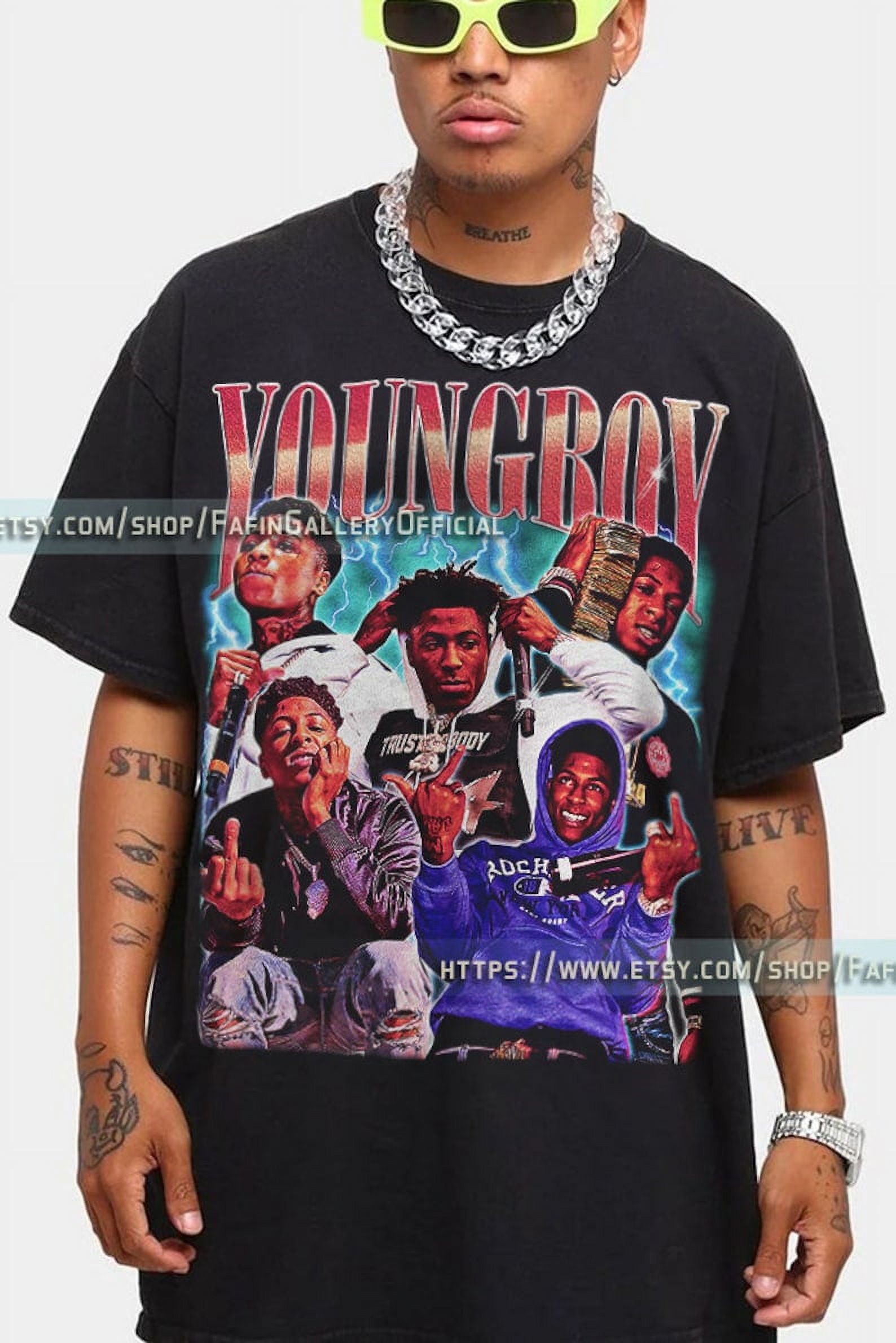 [BLACK] Retro YOUNGBOY Vintage Shirt, Kentrell DeSean Gaulden Never ...