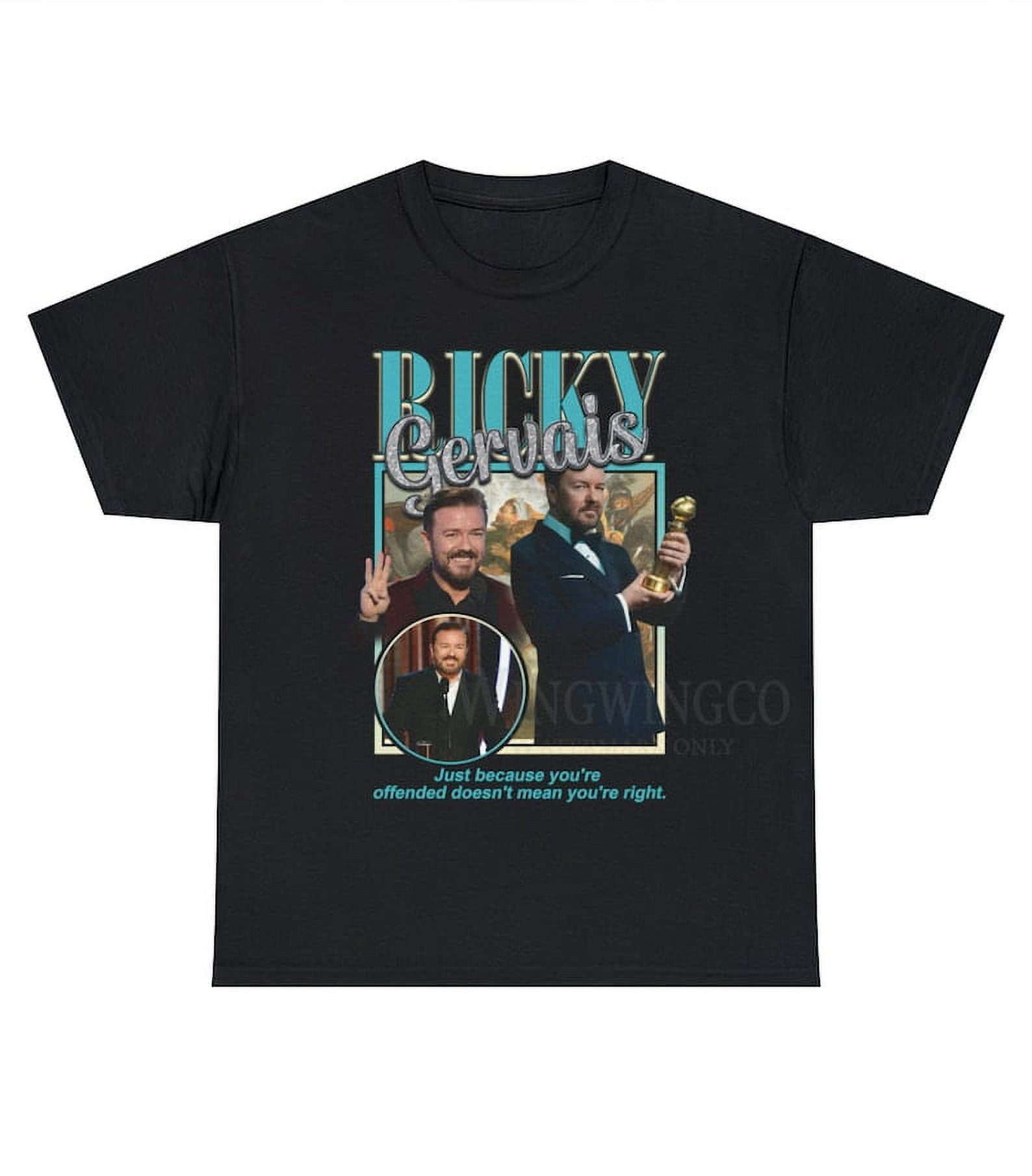 [BLACK] Ricky Gervais Vintage Graphic Shirt - Walmart.com