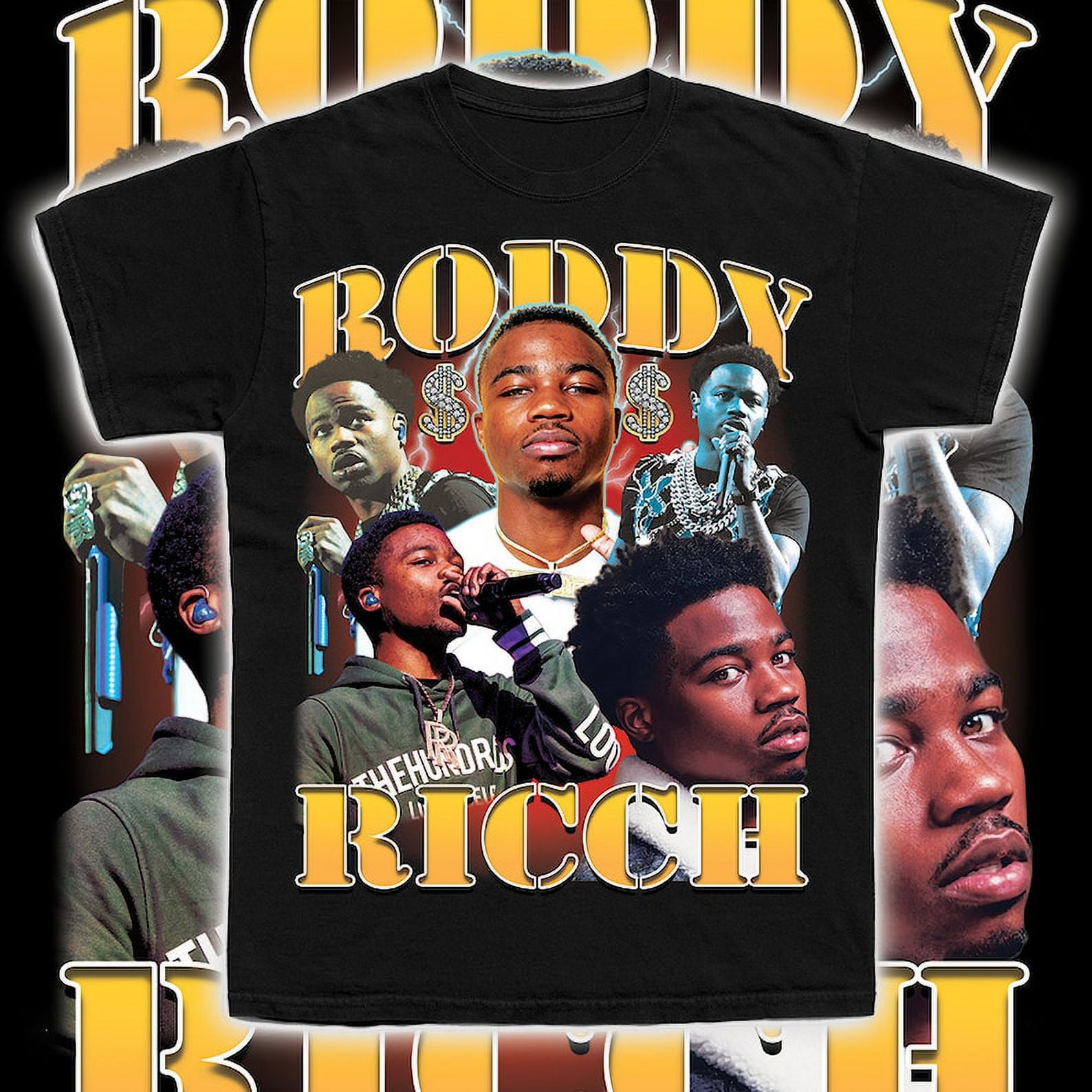 [BLACK] Roddy Ricch , T-shirt , Vintage Rap Bootleg , ready to print ...
