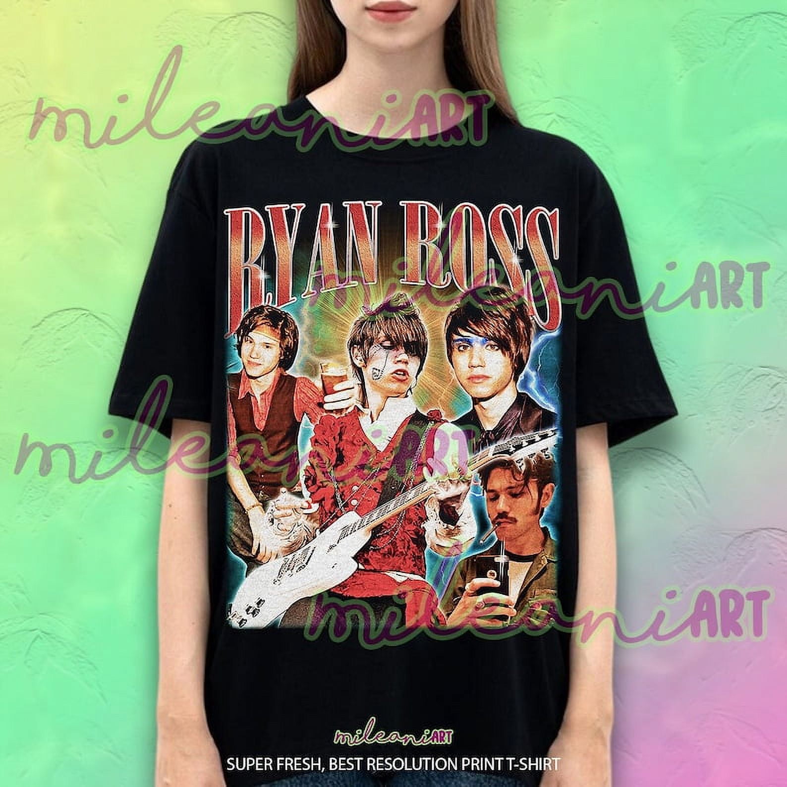 [BLACK] Ryan Ross T-shirt | Vintage Rap Tee Shirt | Sport Movie Music Shirt | Gift for Him Her ...
