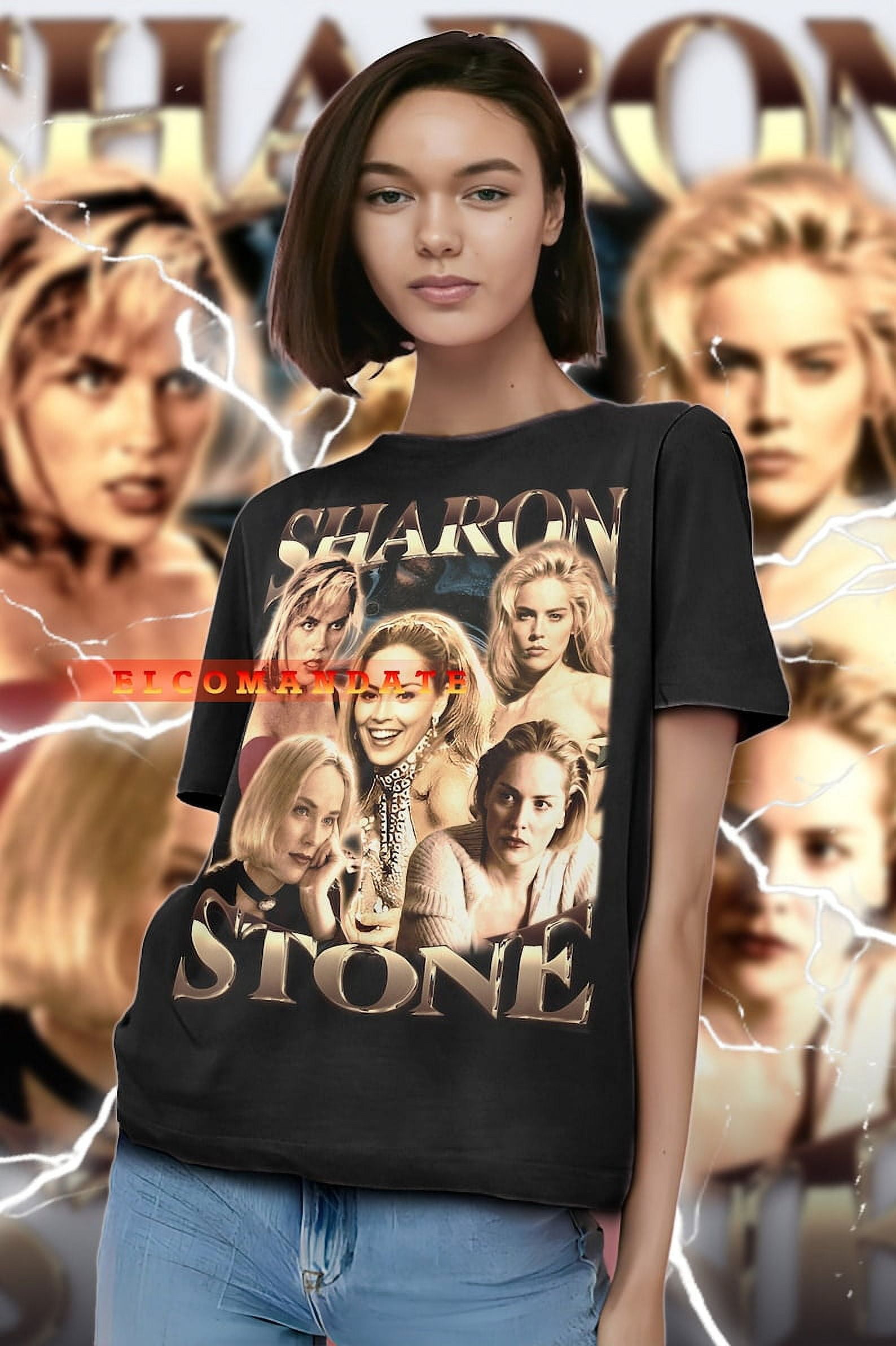 [BLACK] SHARON STONE Vintage Shirt, Sharon Stone Homage Tshirt, Sharon ...