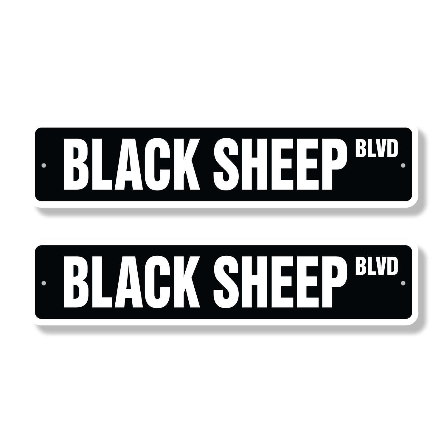 BLACK SHEEP Classic Street Sign (2 Pack) family hip hop duo funny Road ...