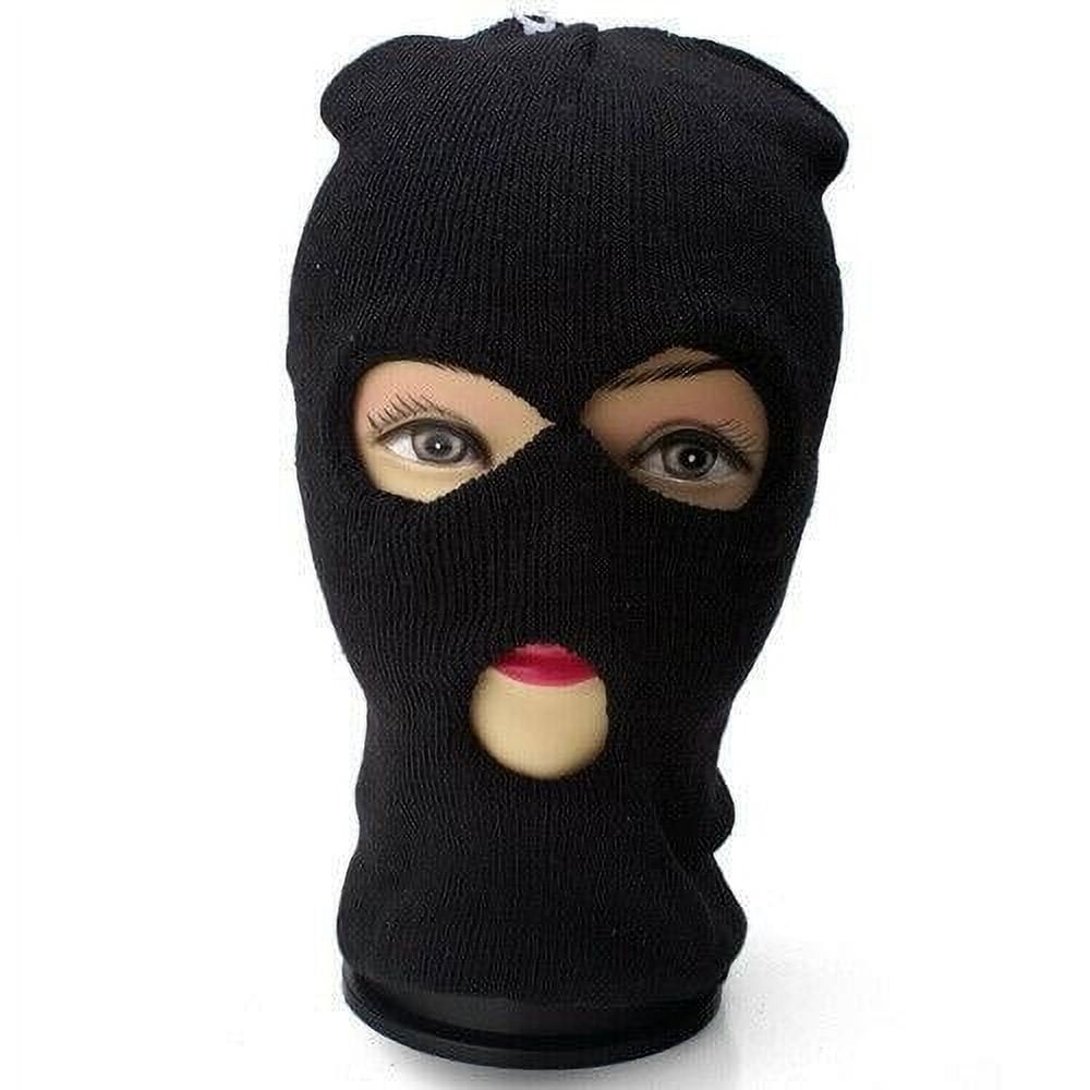 BLACK SKI MASK STYLE FULL FACE MASK HAT SOFT AND WARM - New with box ...