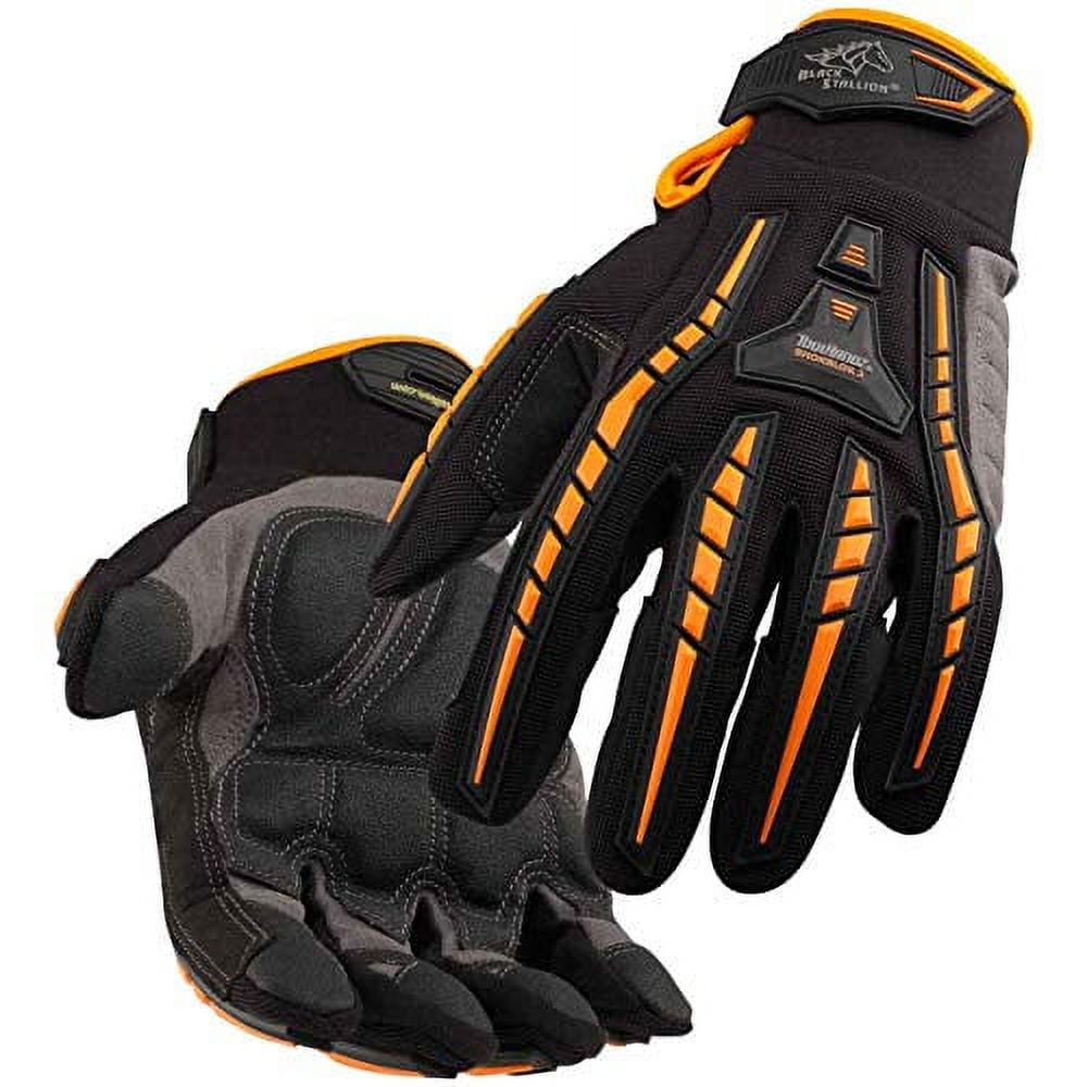 BLACK STALLION ToolHandz Anti-Vibration Leather Mechanic's Gloves GX100 ...