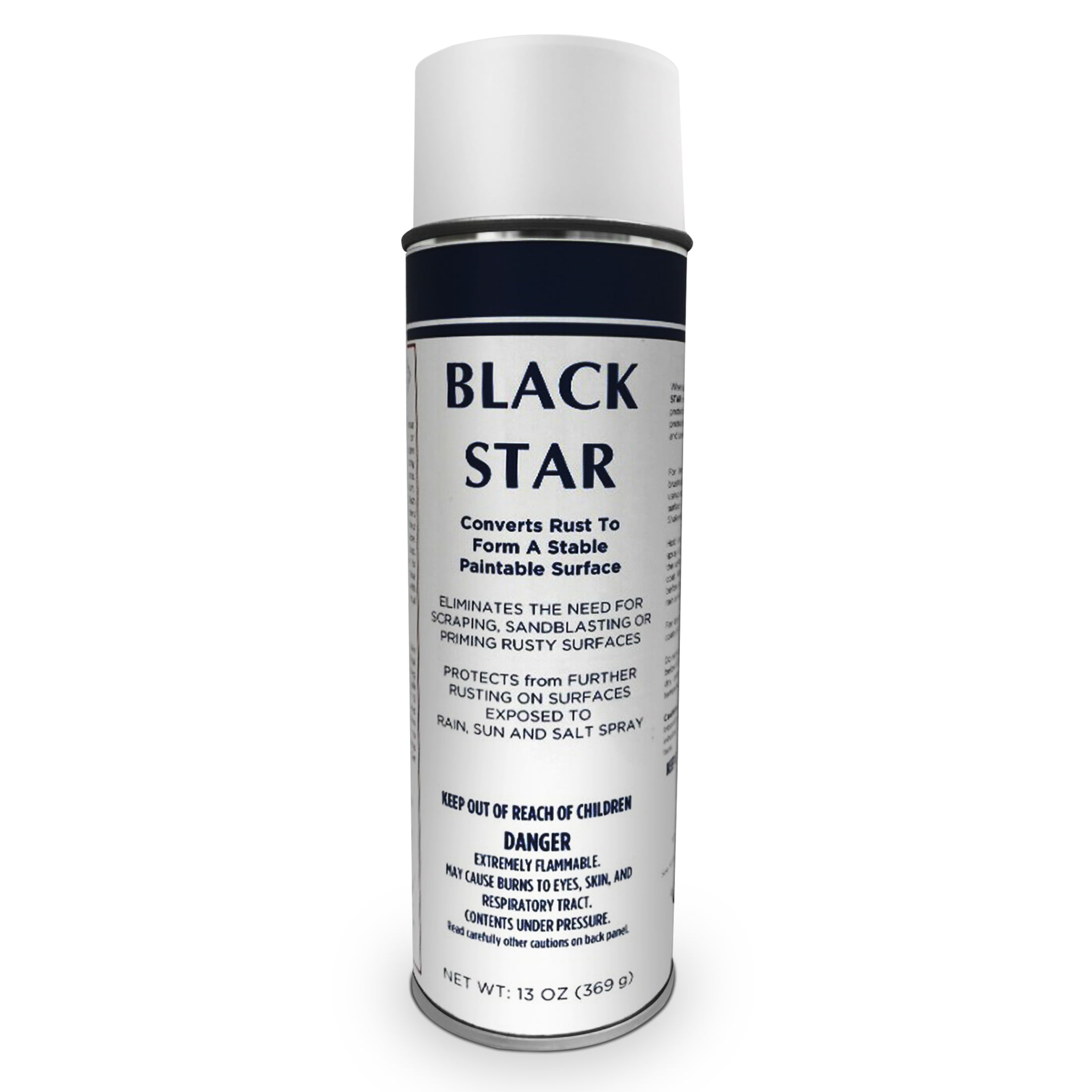 Black Star Rust Converter, Converts Rust on Steel, 2x1 Aerosol Spray ...