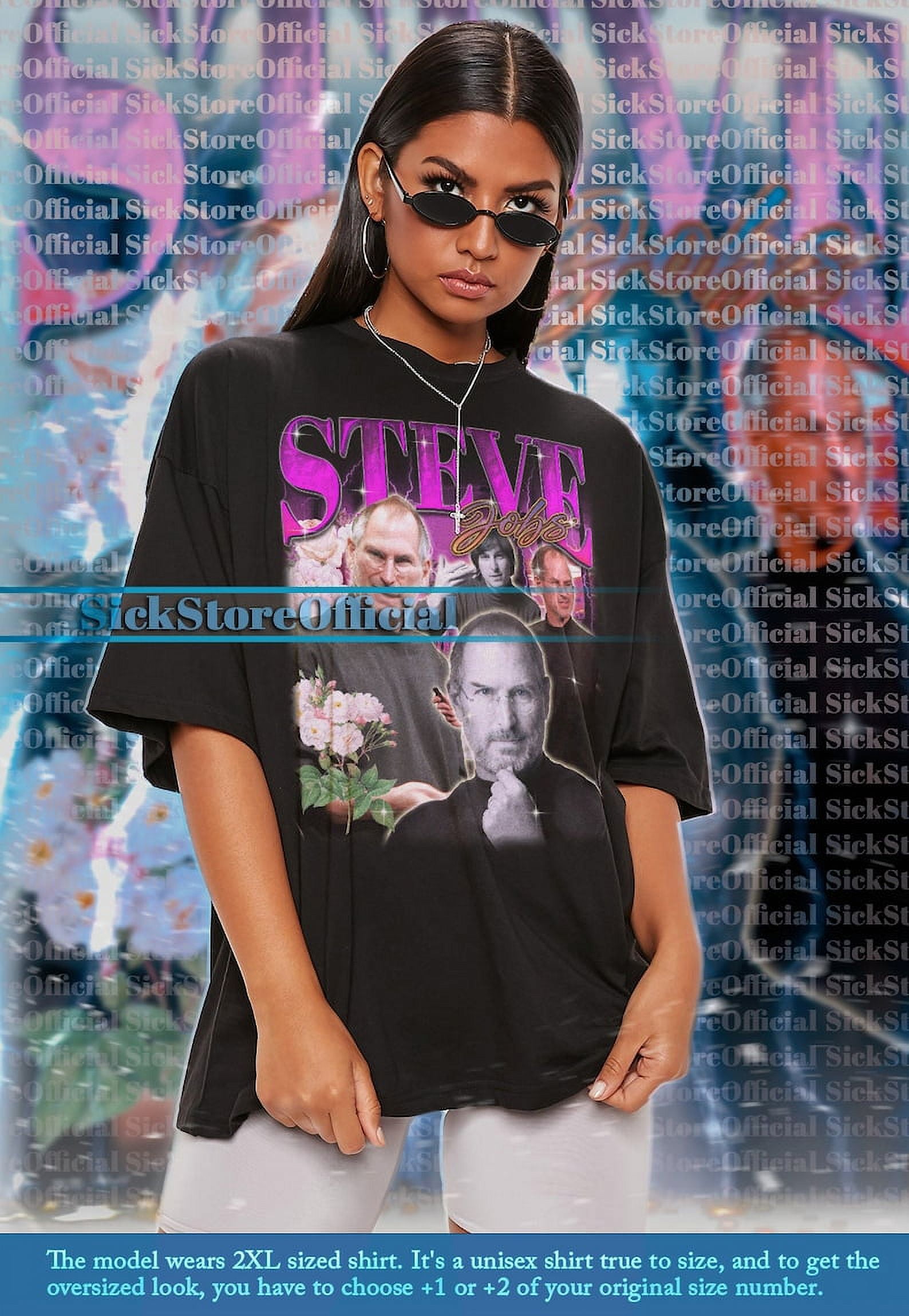 [BLACK] STEVE JOBS Vintage Shirt, Steve Jobs Homage Tshirt, Steve Jobs ...