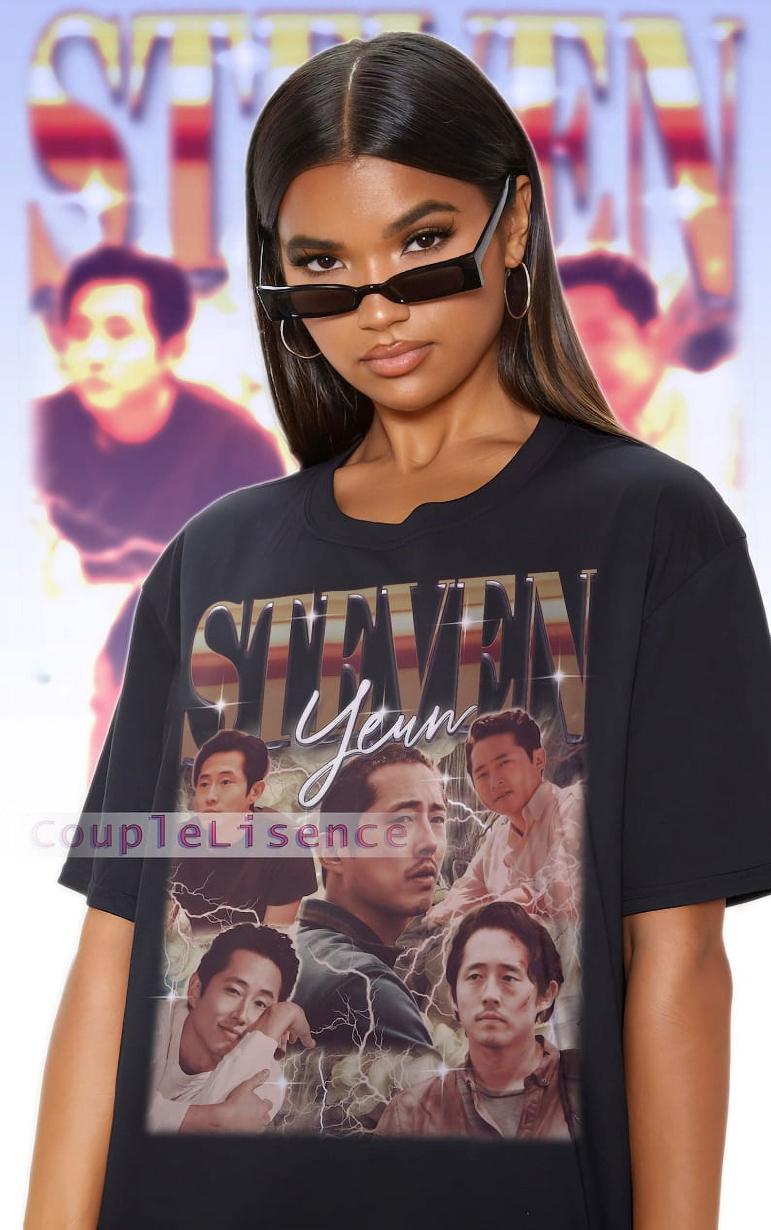 [BLACK] STEVEN YEUN Vintage Shirt | Steven Yeun Homage Fan Tees ...