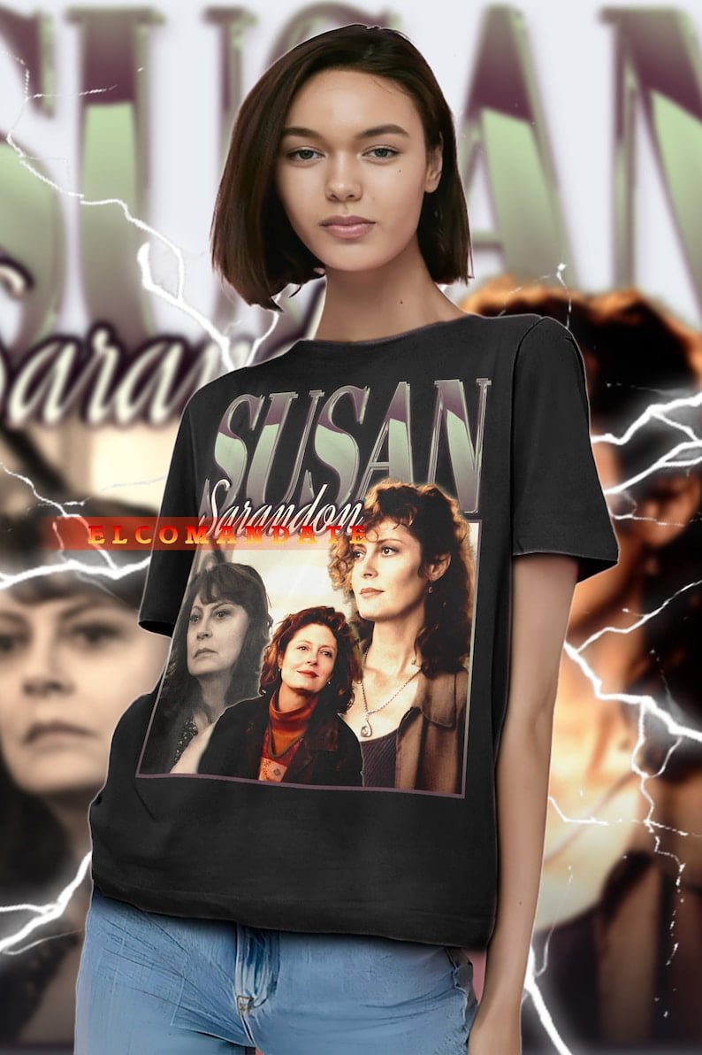[BLACK] SUSAN SARANDON Homage Tshirt, Susan Sarandon Fan Tees, Susan ...