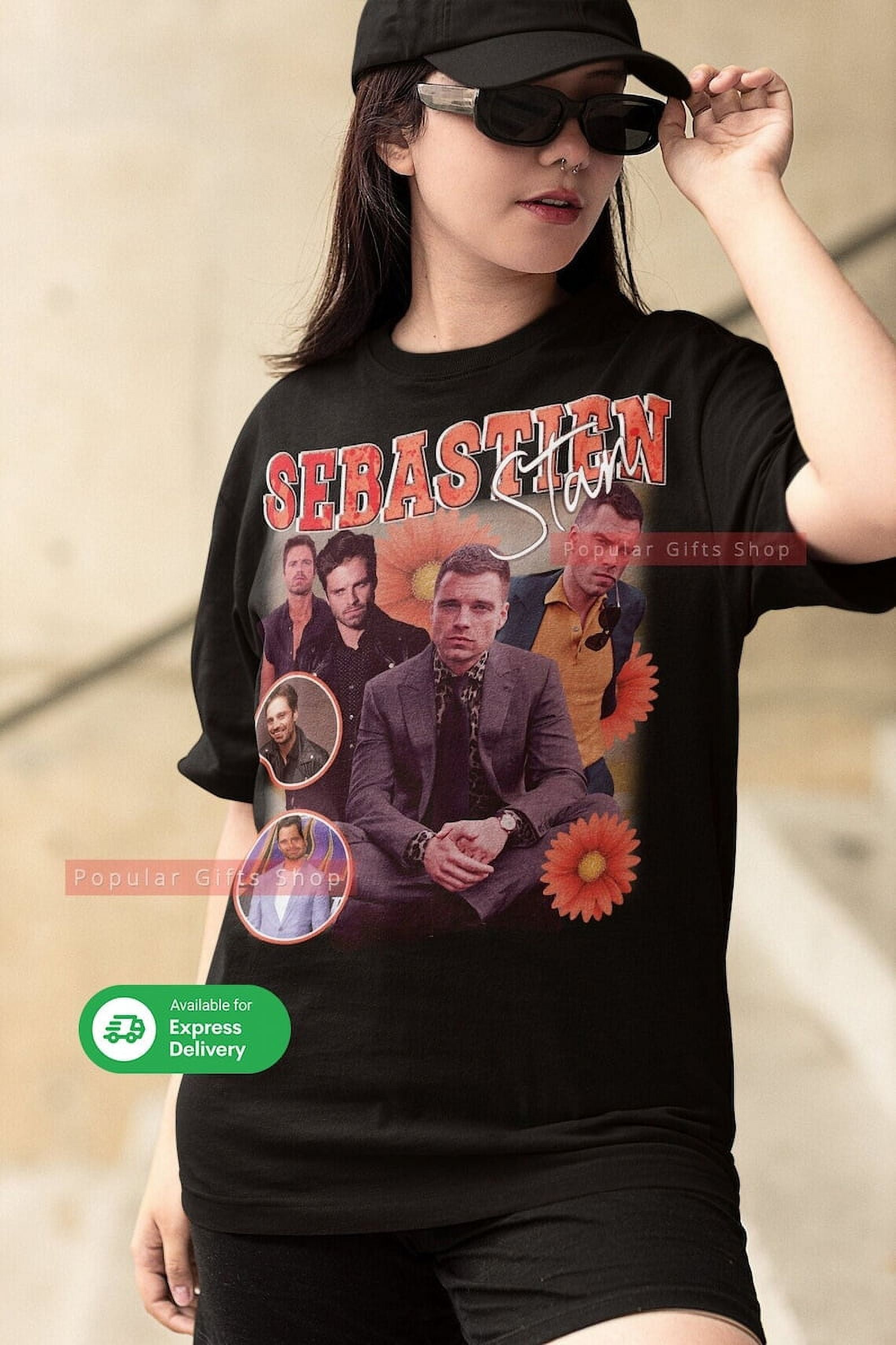 [BLACK] Sebastian Stan Vintage Unisex T-shirt, Vintage Sebastian Stan ...