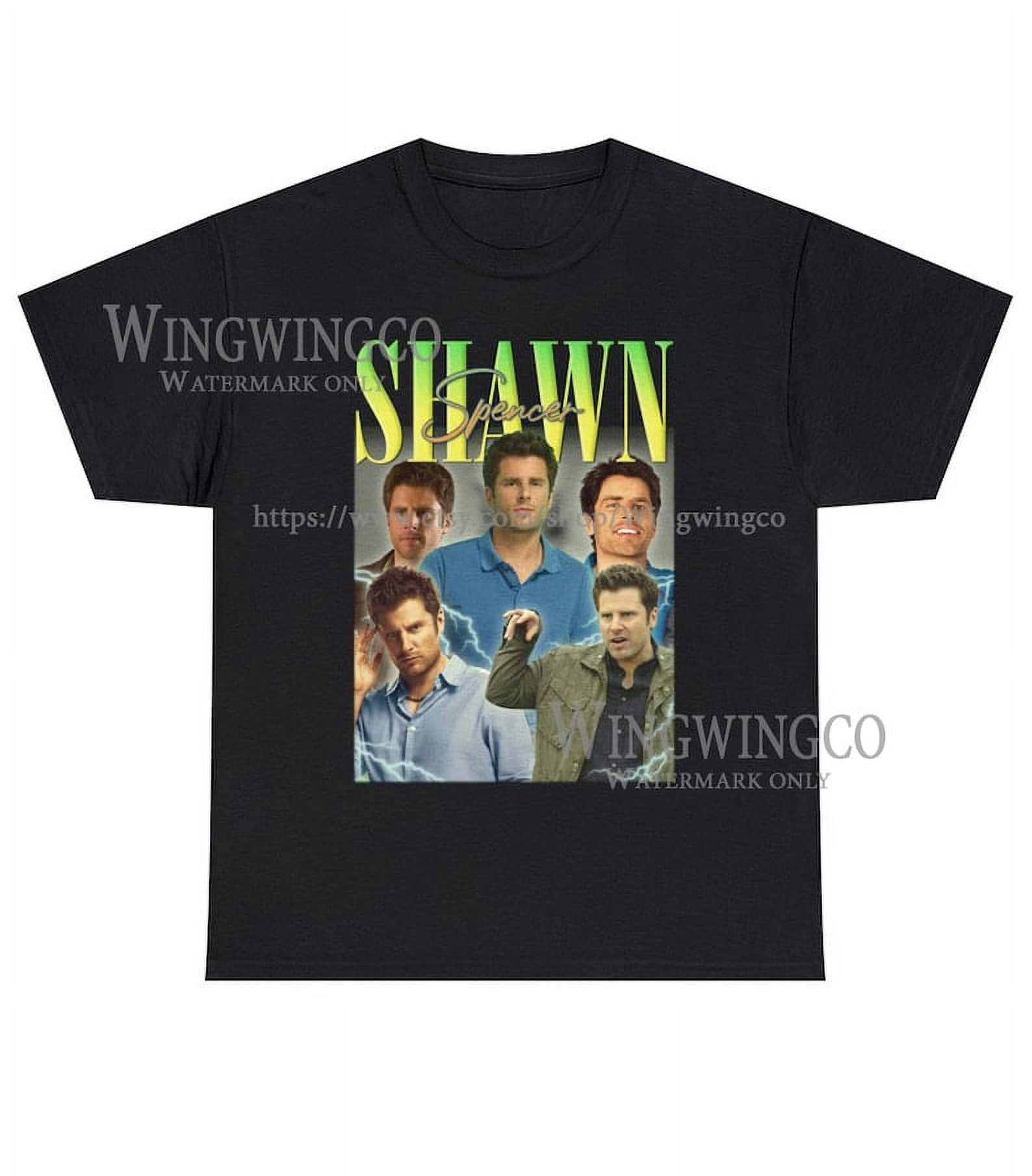 [BLACK] Shawn Spencer Vintage Bootleg Tshirt, - Walmart.com