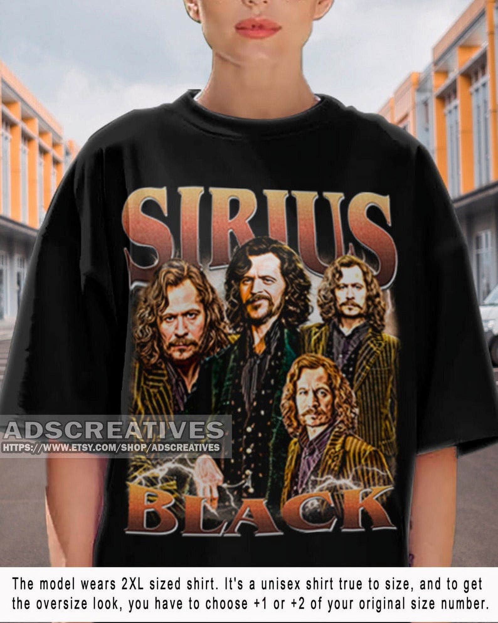 [BLACK] Sirius Black Shirt Gift Vintage 90s Retro Bootleg T-shirt ...
