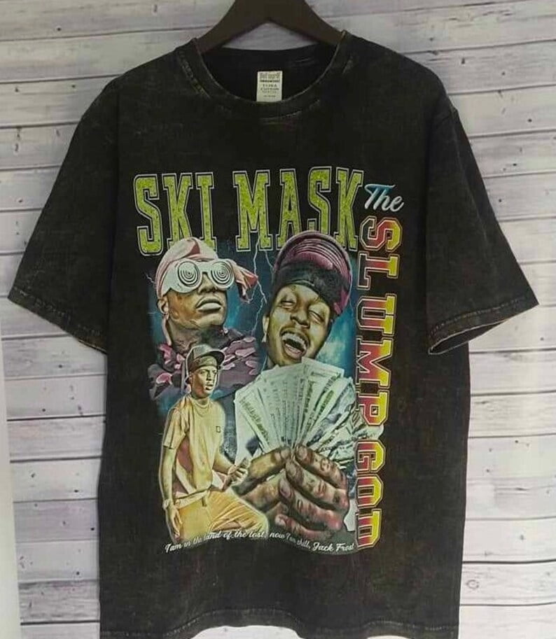 [BLACK] Ski Mask Bootleg Shirt , Ski Mask Tee - Walmart.com