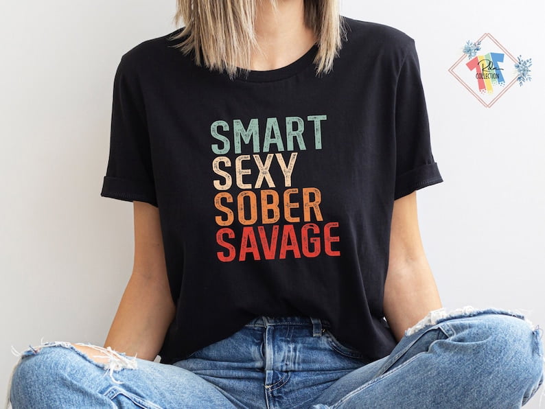 [BLACK] Sobriety Gift For Women, Sober Shirt, Sobriety Gift For Men ...