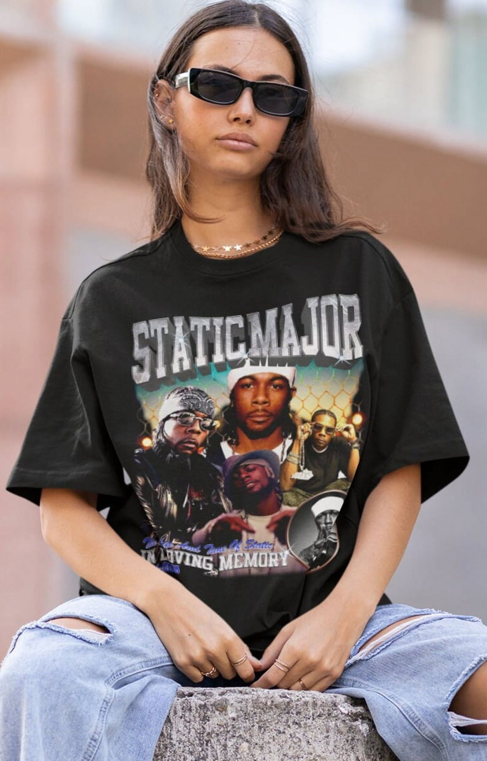 [BLACK] Static Major Hiphop TShirt - Walmart.com