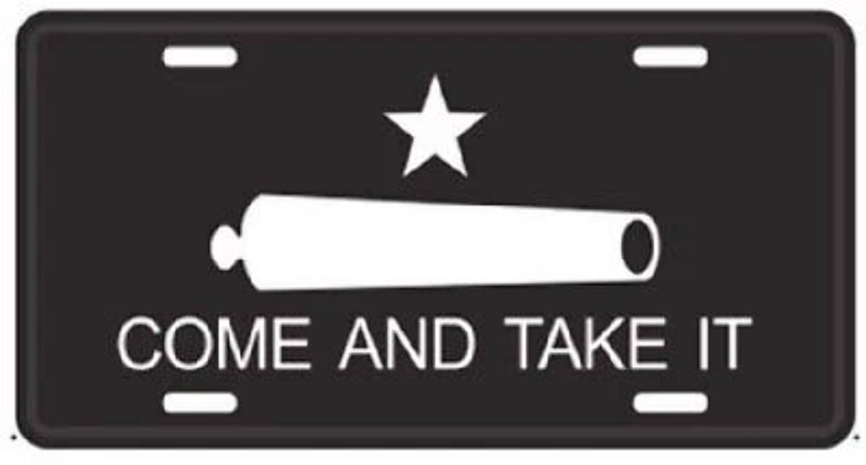 BLACK TEXAS GONZALES CANNON DON'T TREAD ON ME TACTICAL Embossed License ...