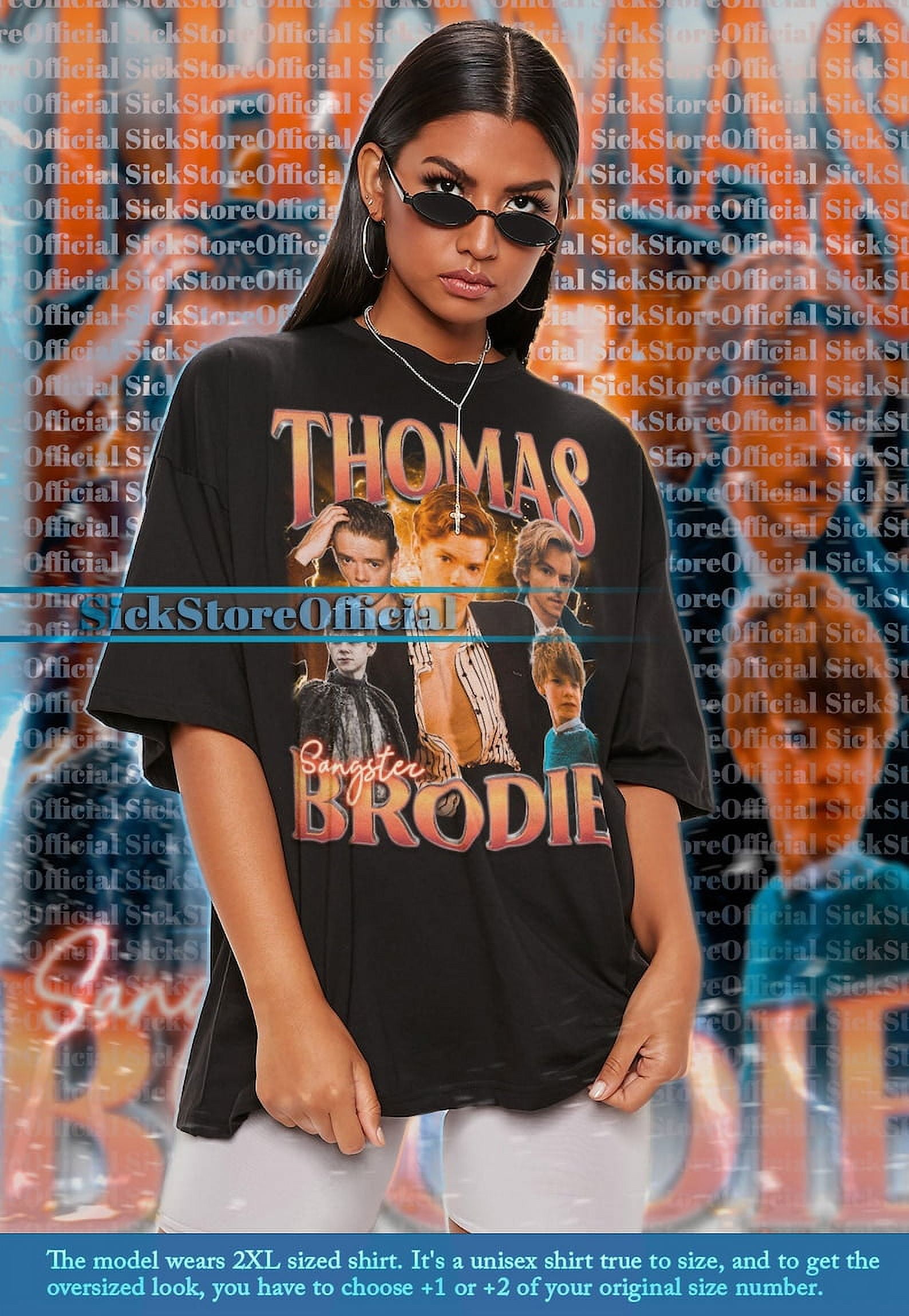 [BLACK] THOMAS BRODIE SANGSTER Vintage Shirt, Thomas Brodie Homage Tshirt, Thomas Brodie Film ...
