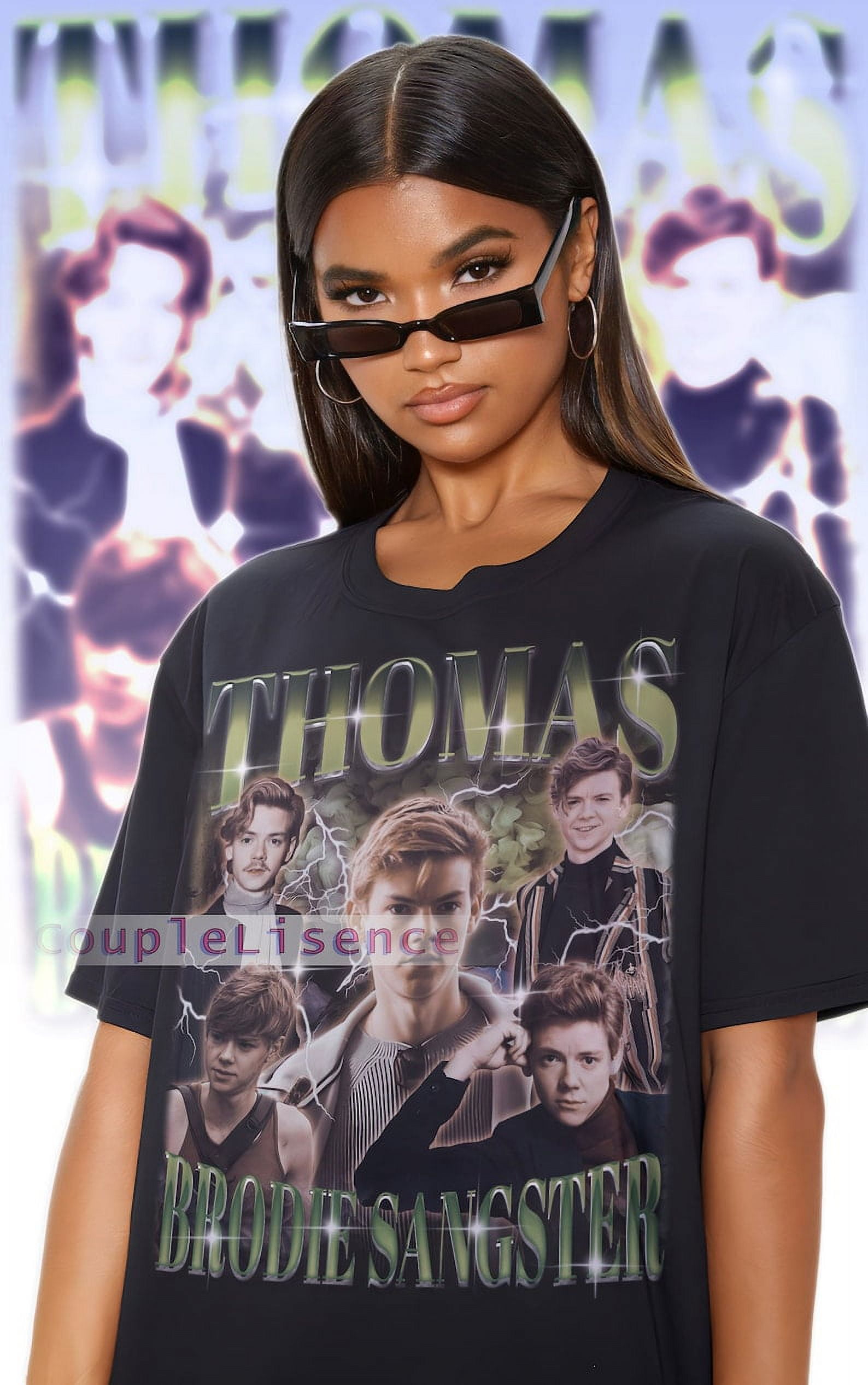 [BLACK] THOMAS BRODIE-SANGSTER Vintage Shirt | Thomas Sangster Homage Tshirt | Thomas Brodie Fan ...
