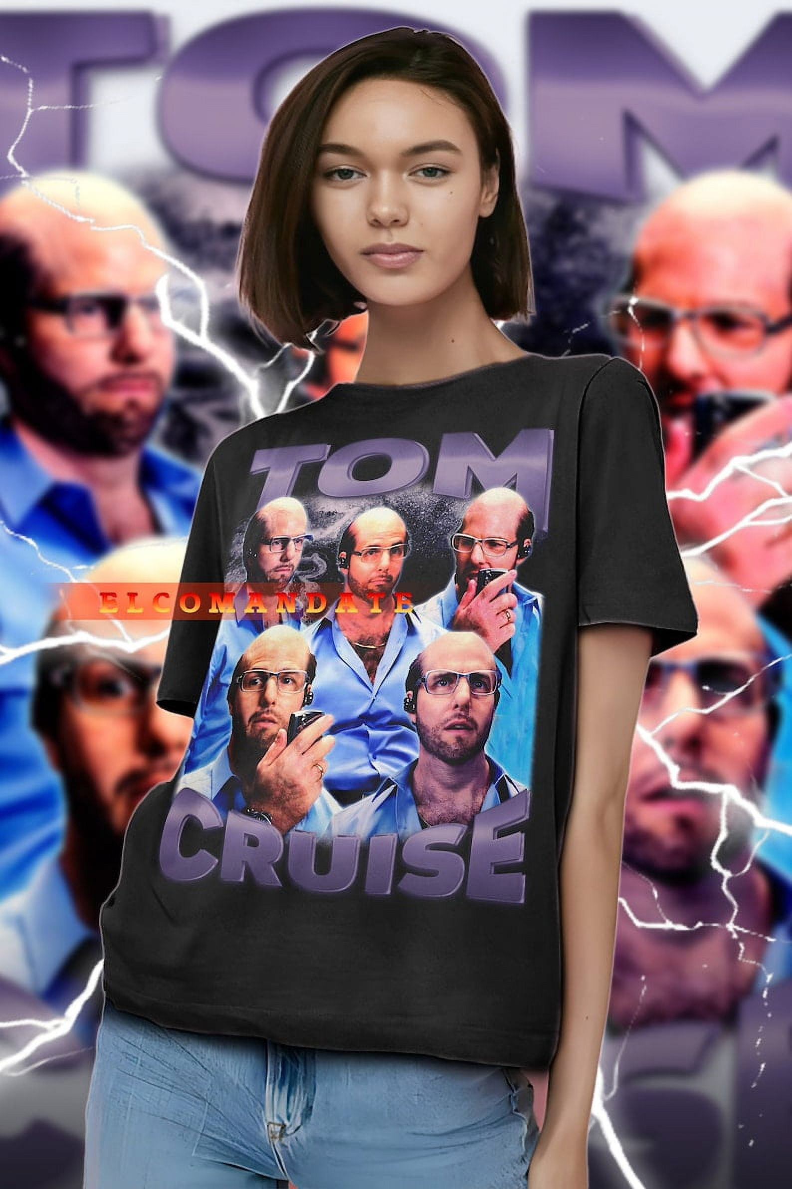 [BLACK] TOM CRUISE Homage Tshirt, Tom Cruise Fan Tees, Tom Cruise Retro ...