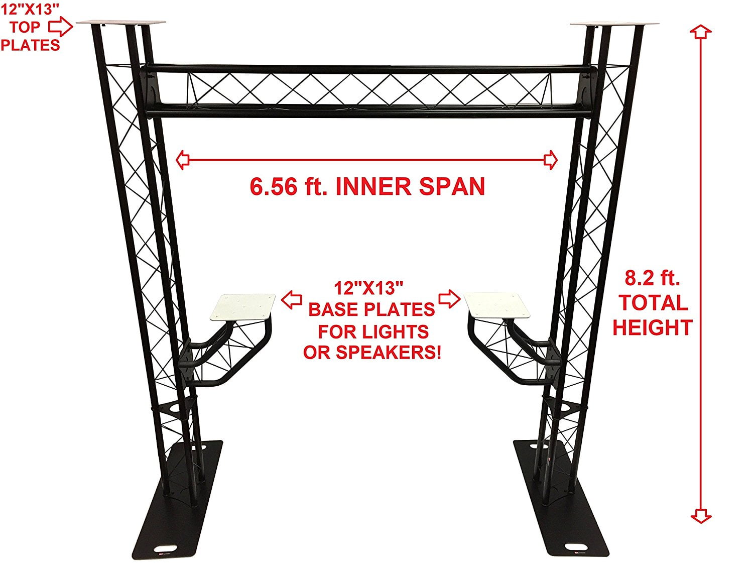 BLACK TRUSS ARCH KIT 8.20FT Height Mobile Portable DJ Lighting System ...