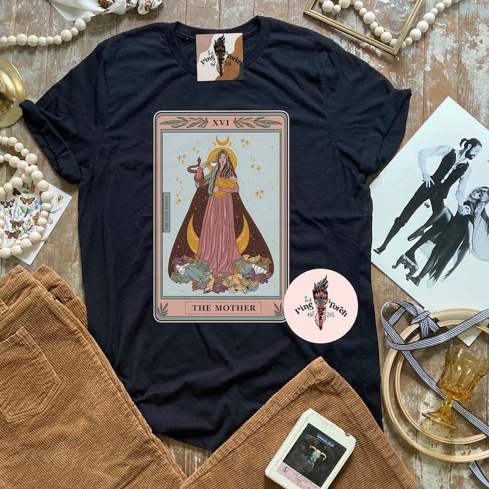[BLACK] The Mother Tarot Card Shirt, Mother Tarot Card Tee - Walmart.com