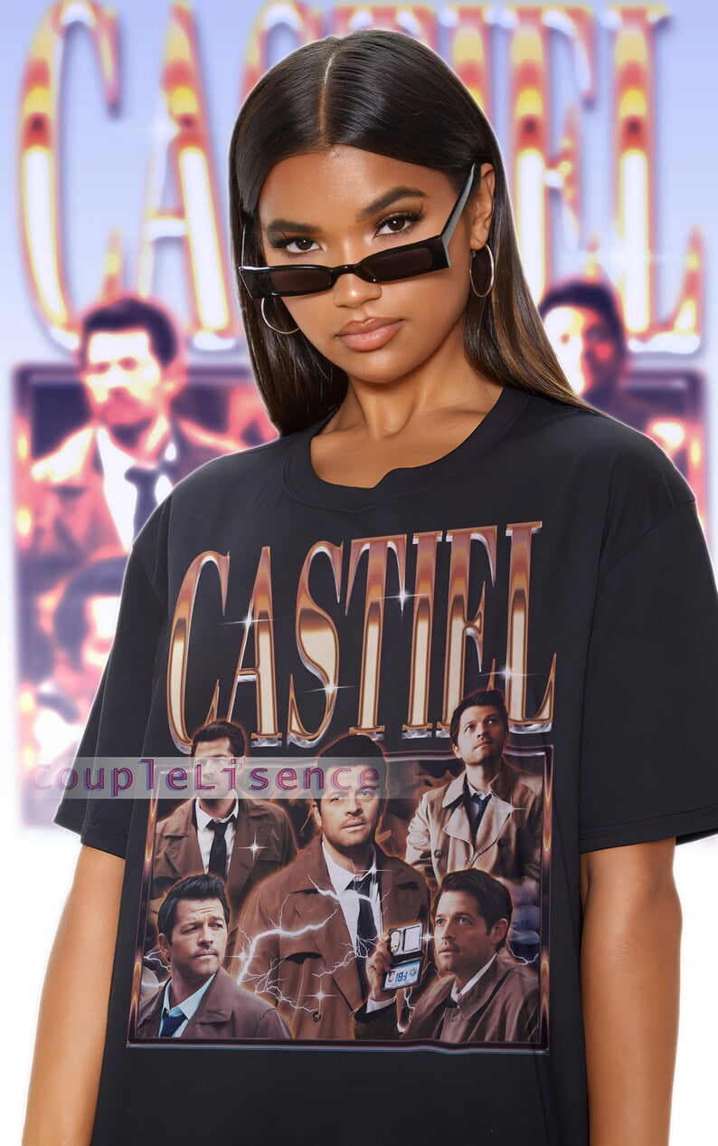 [BLACK] The Supernatural CASTIEL Vintage Shirt | Castiel Homage Fan ...