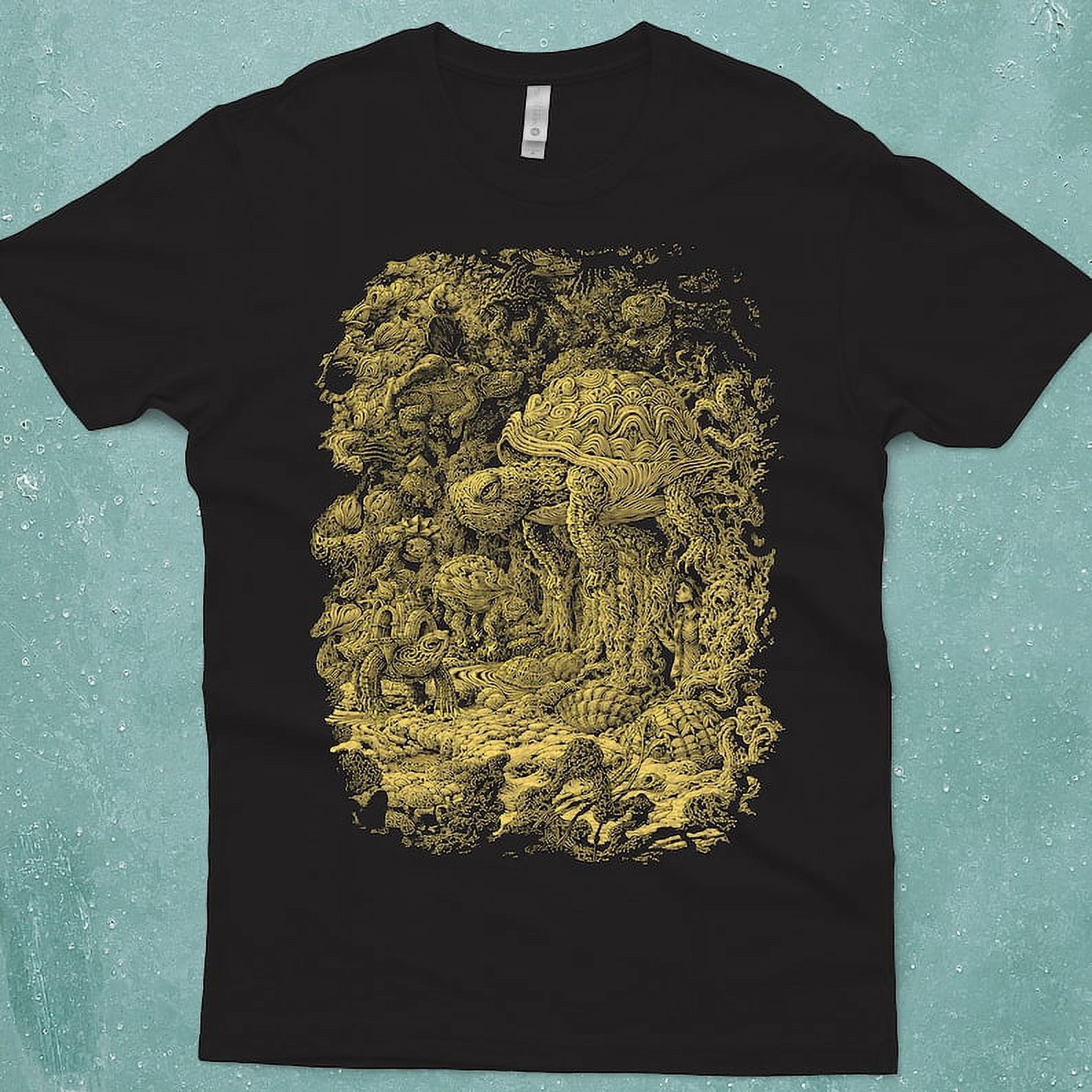 [BLACK] Turtle Shirt - Turtles Rising - Men's Graphic Tee - Fantasy Art ...