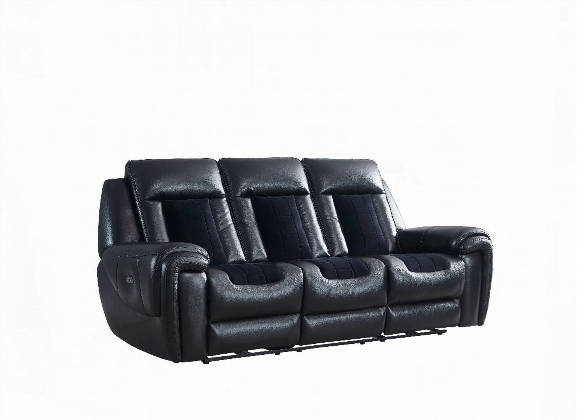 BLACK/VELVET POWER RECLINING SOFA BY CLARK BLANCHE - Features Velvet ...