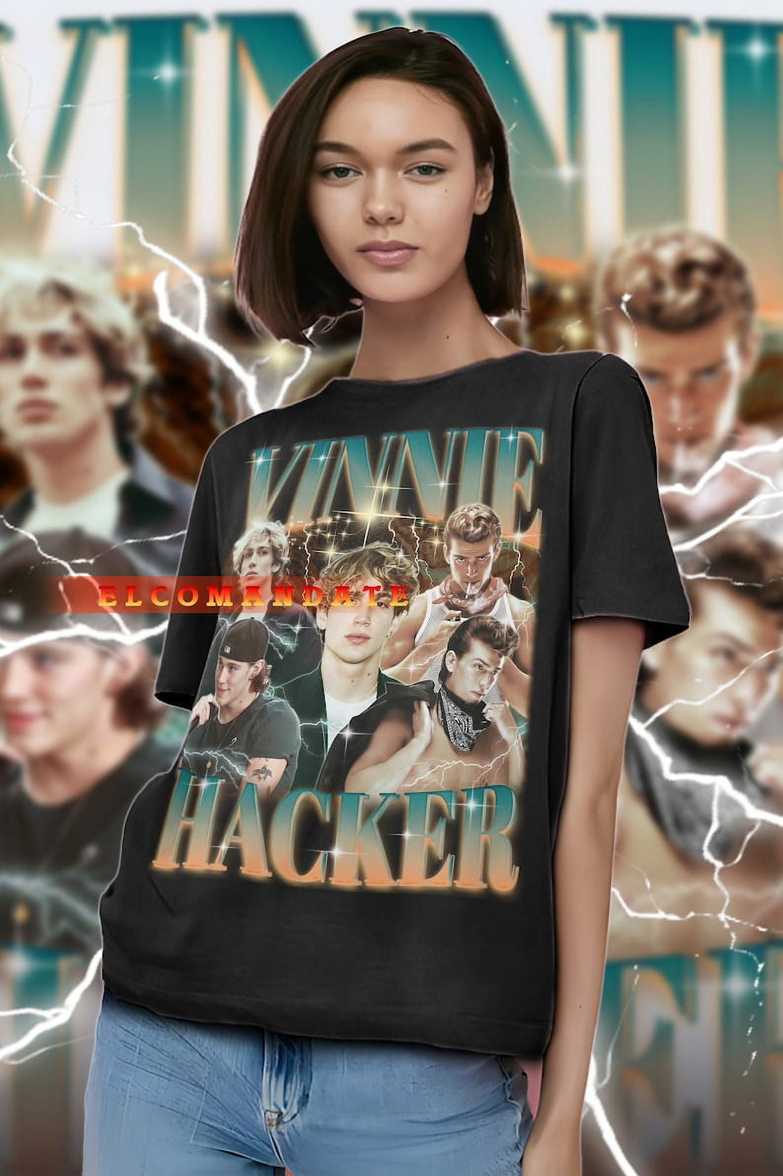 [BLACK] VINNIE HACKER Vintage Shirt - Walmart.com