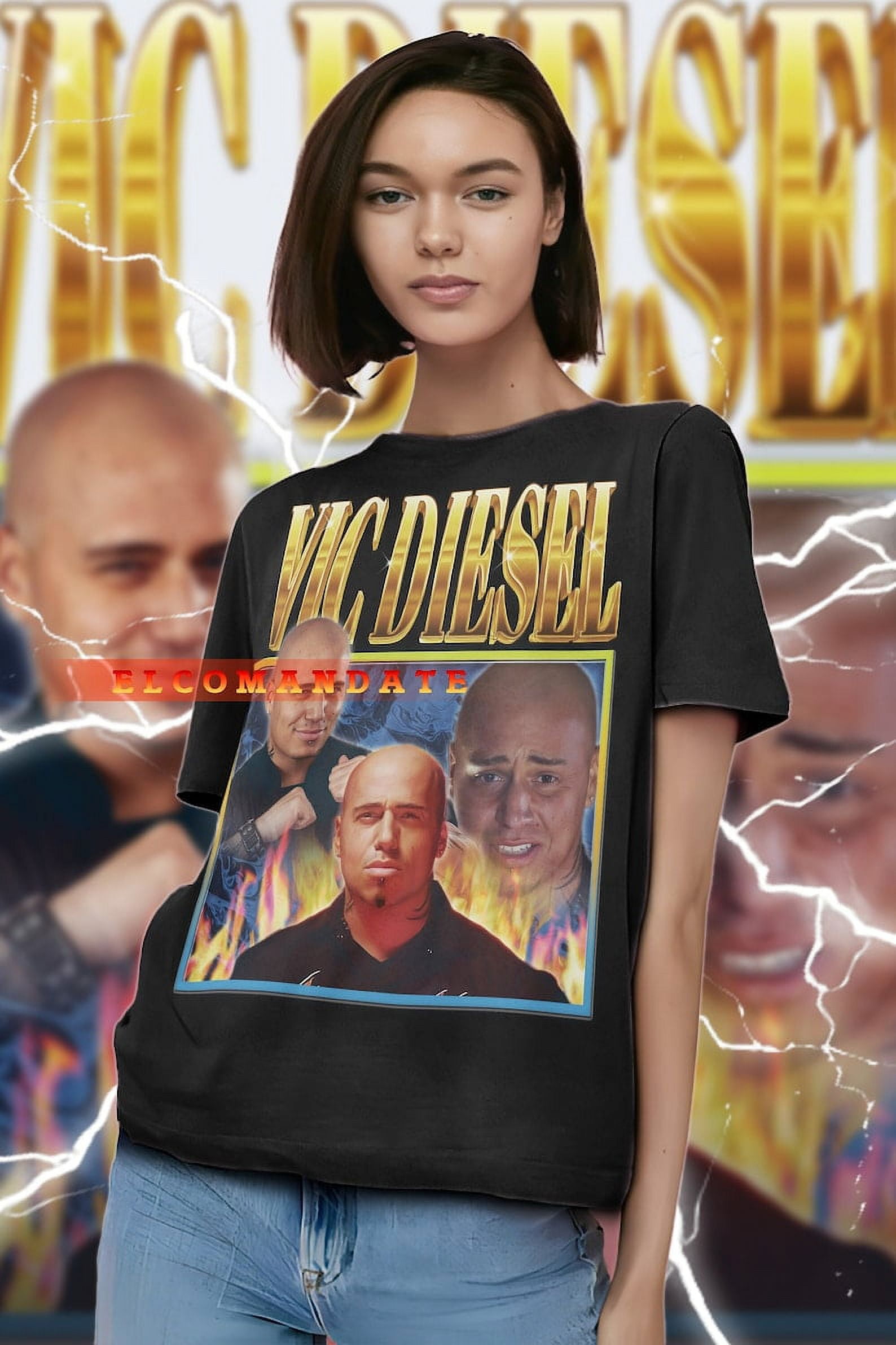[BLACK] Vic Diesel MEME, VIN DIESEL Vintage Shirt, Vin Diesel Homage ...