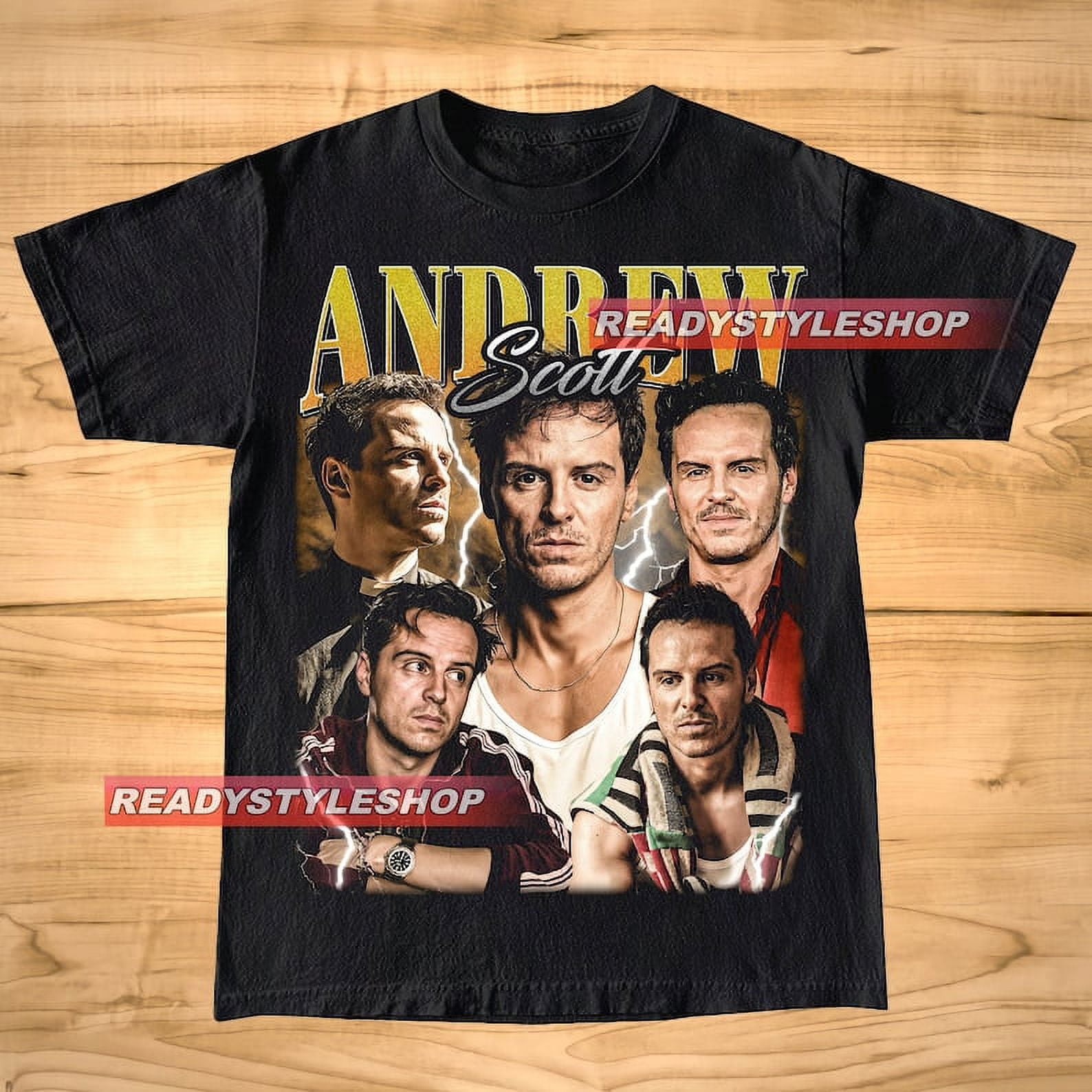 [BLACK] Vintage Andrew Scott T-Shirt, Unisex Man and Women Graphic Tee ...