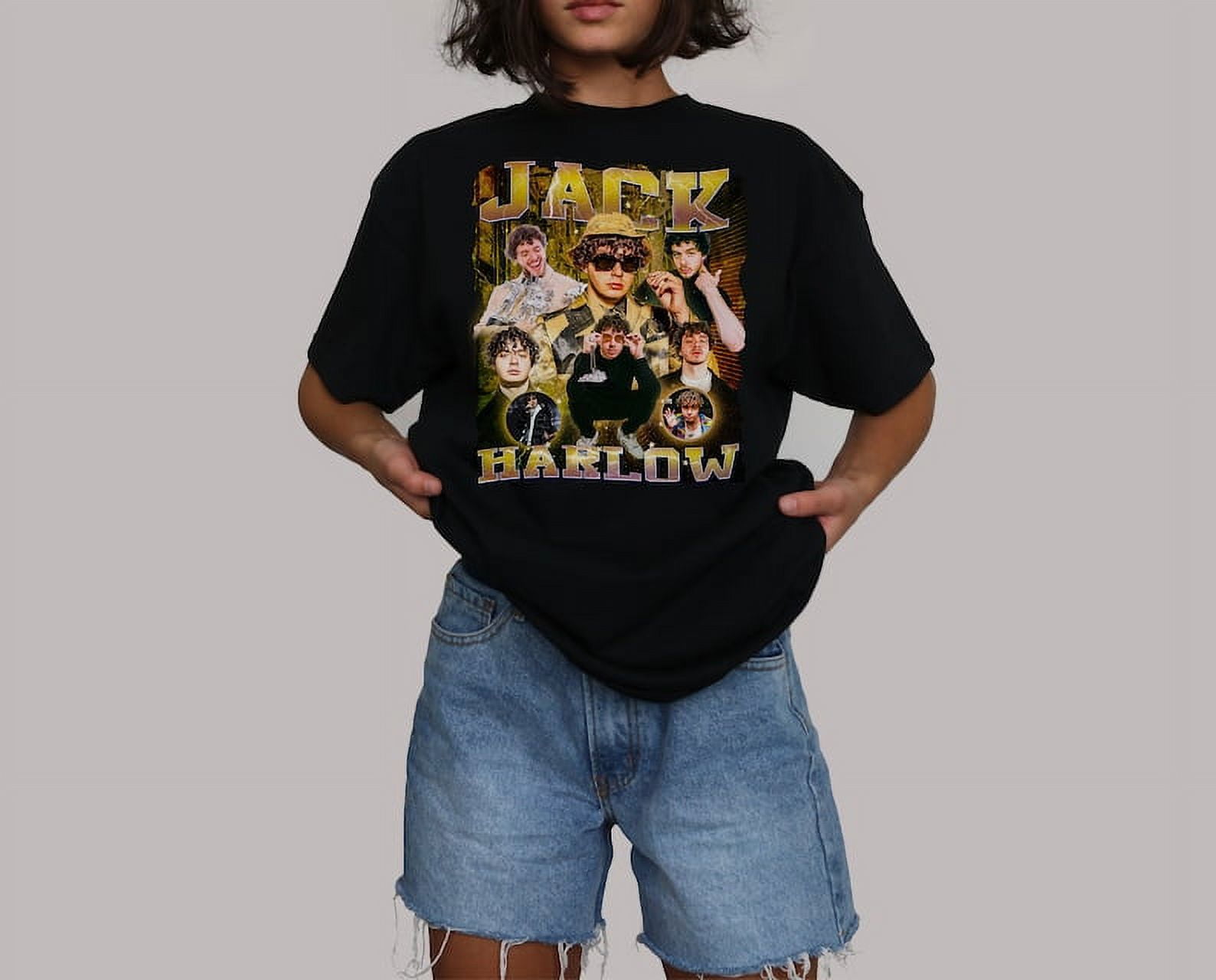 [BLACK] Vintage Bootleg Jack Harlow T-Shirt, 90s Retro Jack Harlow Graphic Tee, Jack Harlow ...