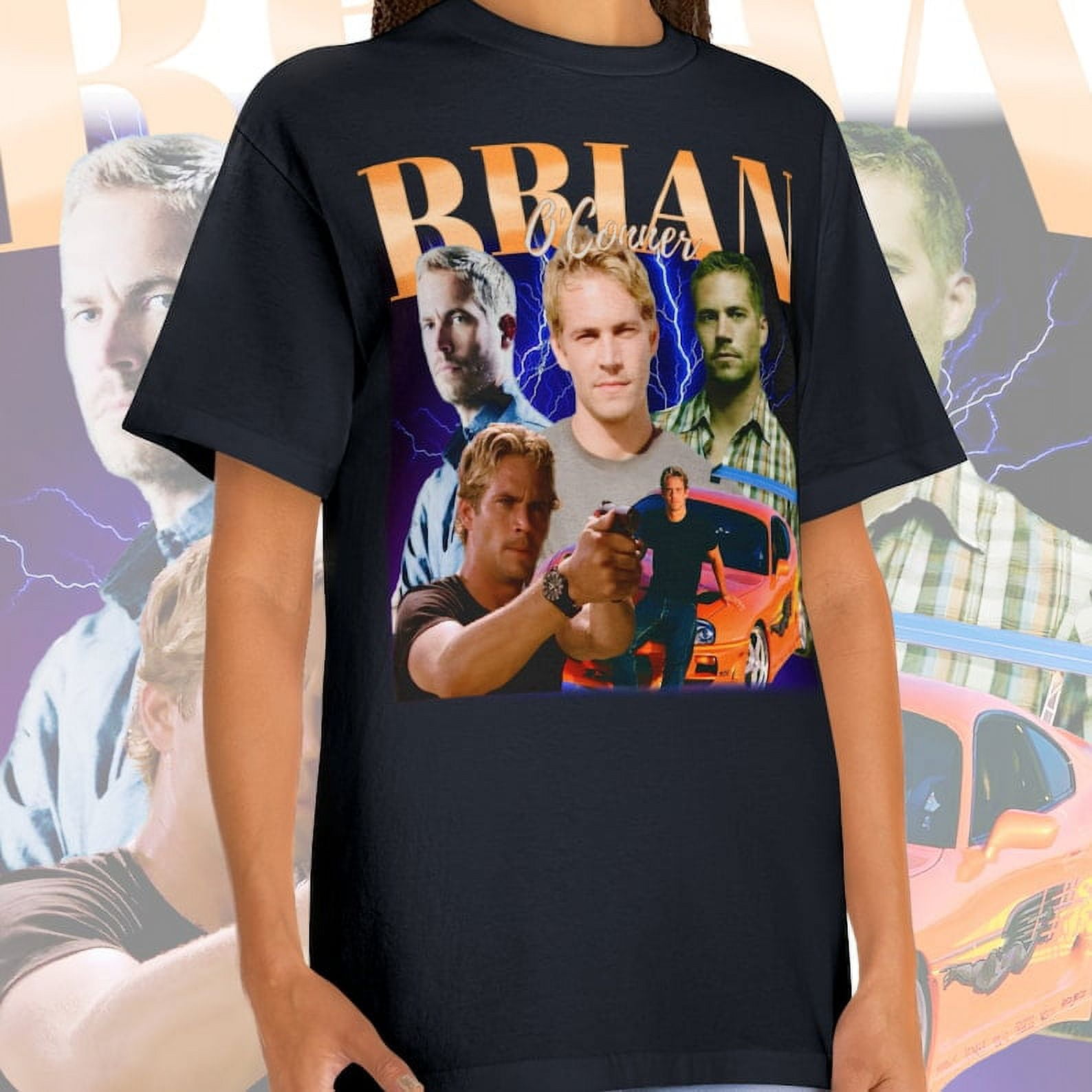 [BLACK] Vintage Brian O'Conner Graphic Tee - Retro Fast & Furious Shirt ...