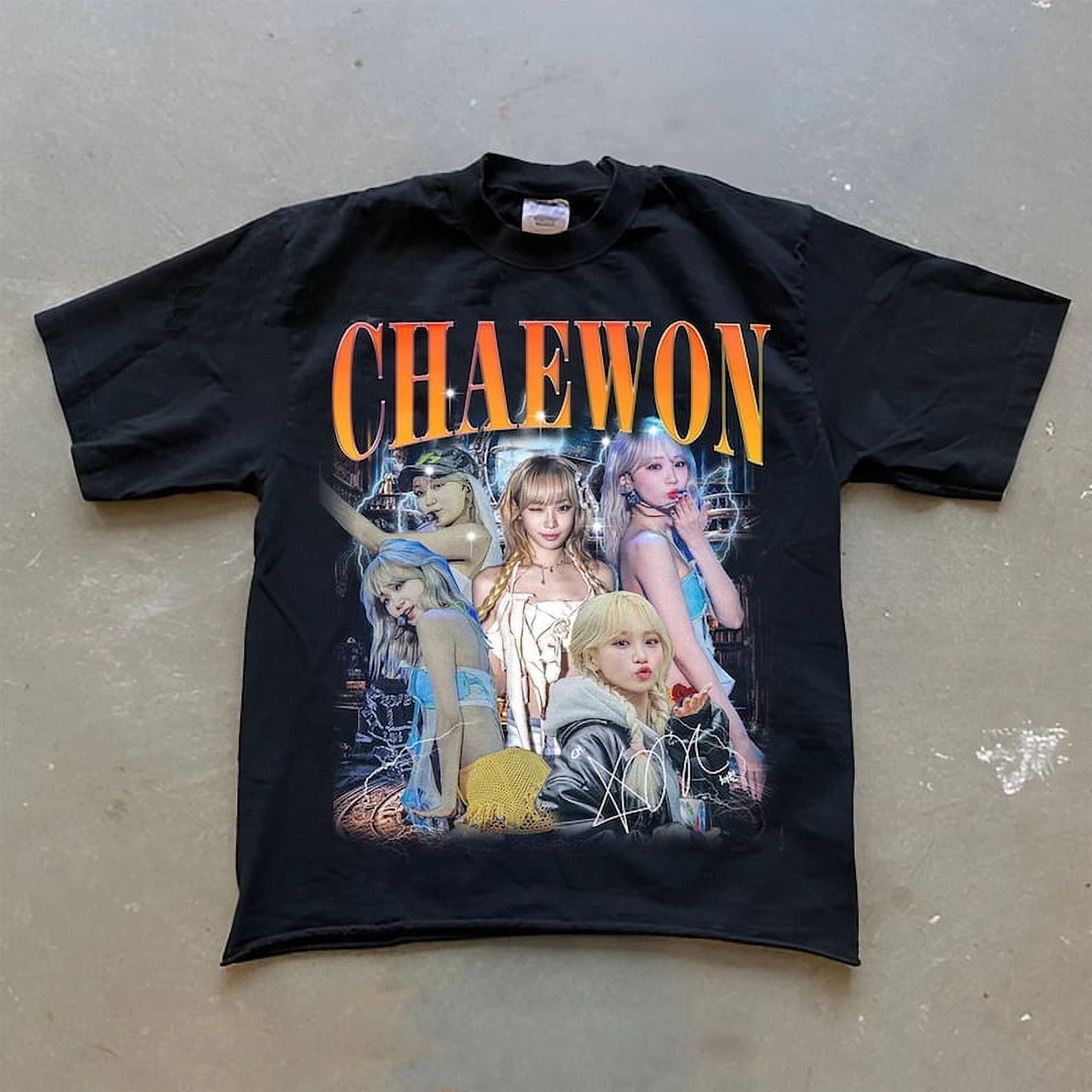 [BLACK] Vintage Chaewon Le Sserafim Easy Shirt, Le Sserafim Make It ...