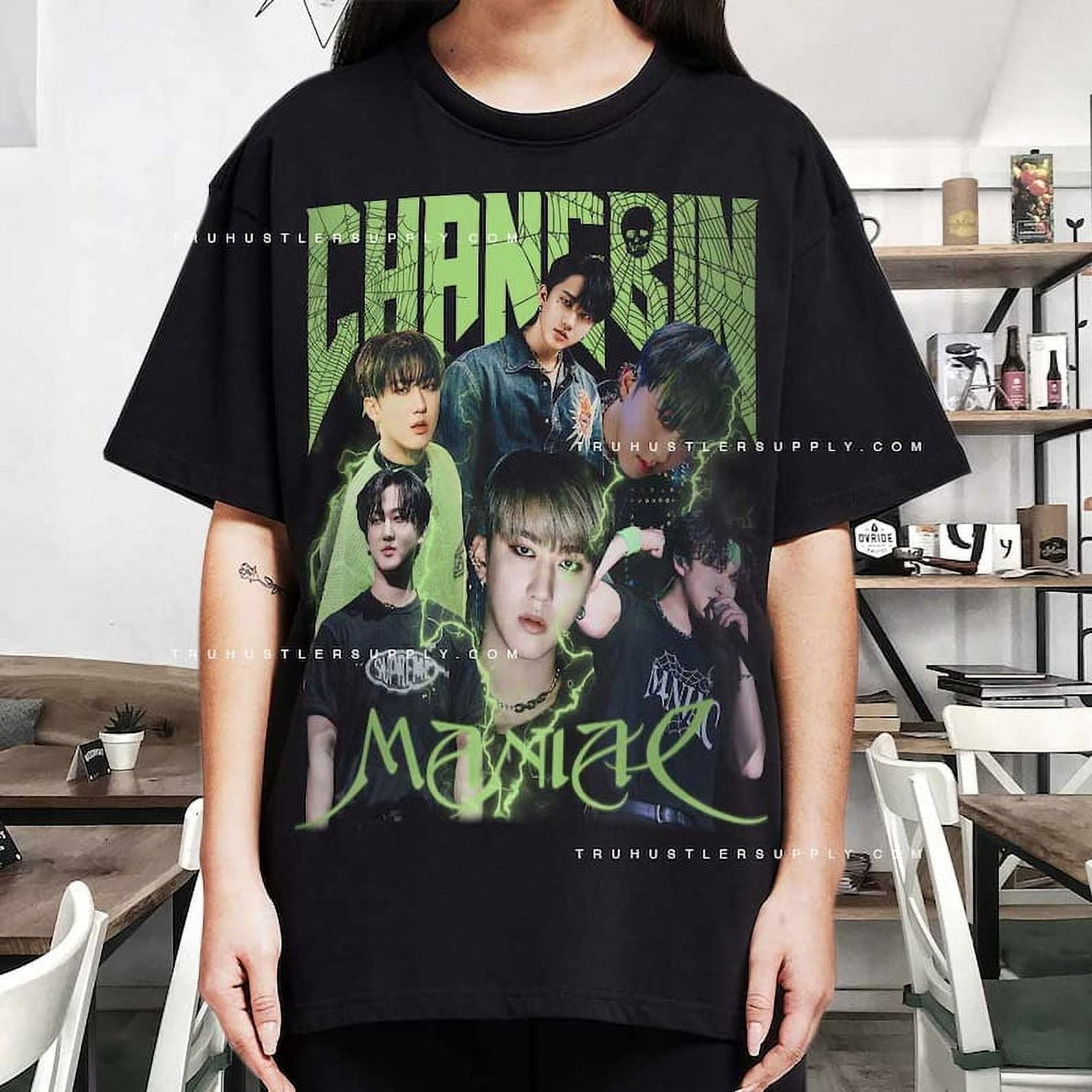 [BLACK] Vintage Changbin skz shirt tee tshirt, Stray Kids Maniac shirt ...