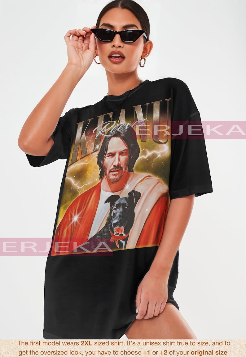 [BLACK] Vintage KEANU REEVES Shirt, NEO Keanu Reeves Homage Tshirt ...