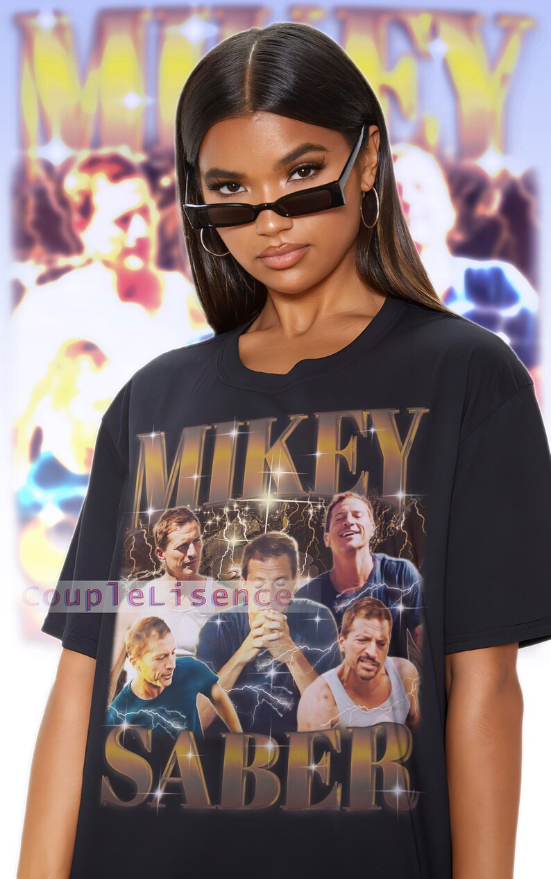 [BLACK] Vintage MIKEY SABER Shirt | Mikey Saber Homage Fan Tees | Mikey ...