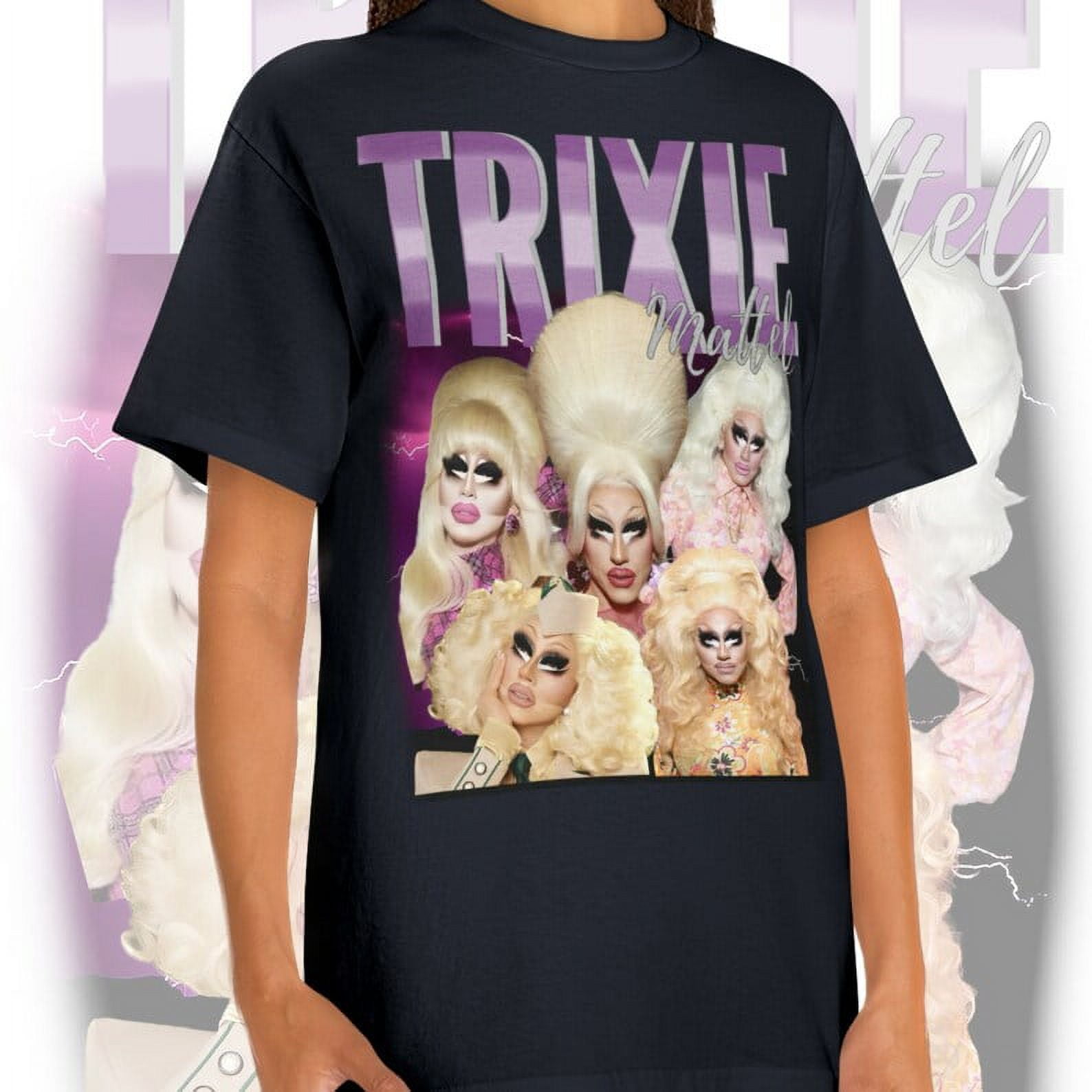 [BLACK] Vintage Trixie Mattel Graphic Tee - Retro Drag Queen Shirt ...