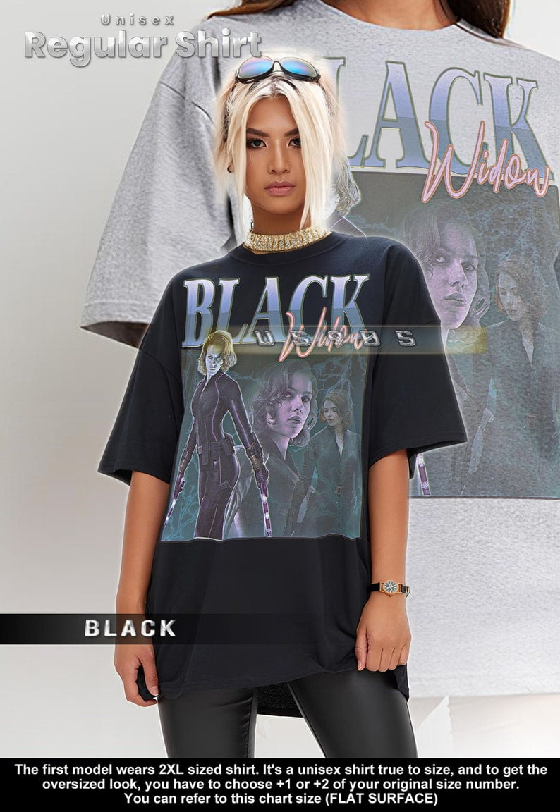 BLACK WIDOW Shirt, Black Widow Vintage Shirt, Black Widow Retro 90s ...